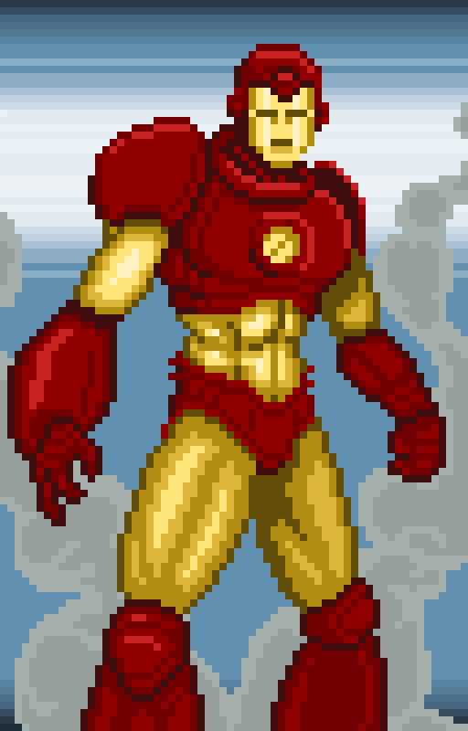 Minecraft Pixel Art Templates Iron Man