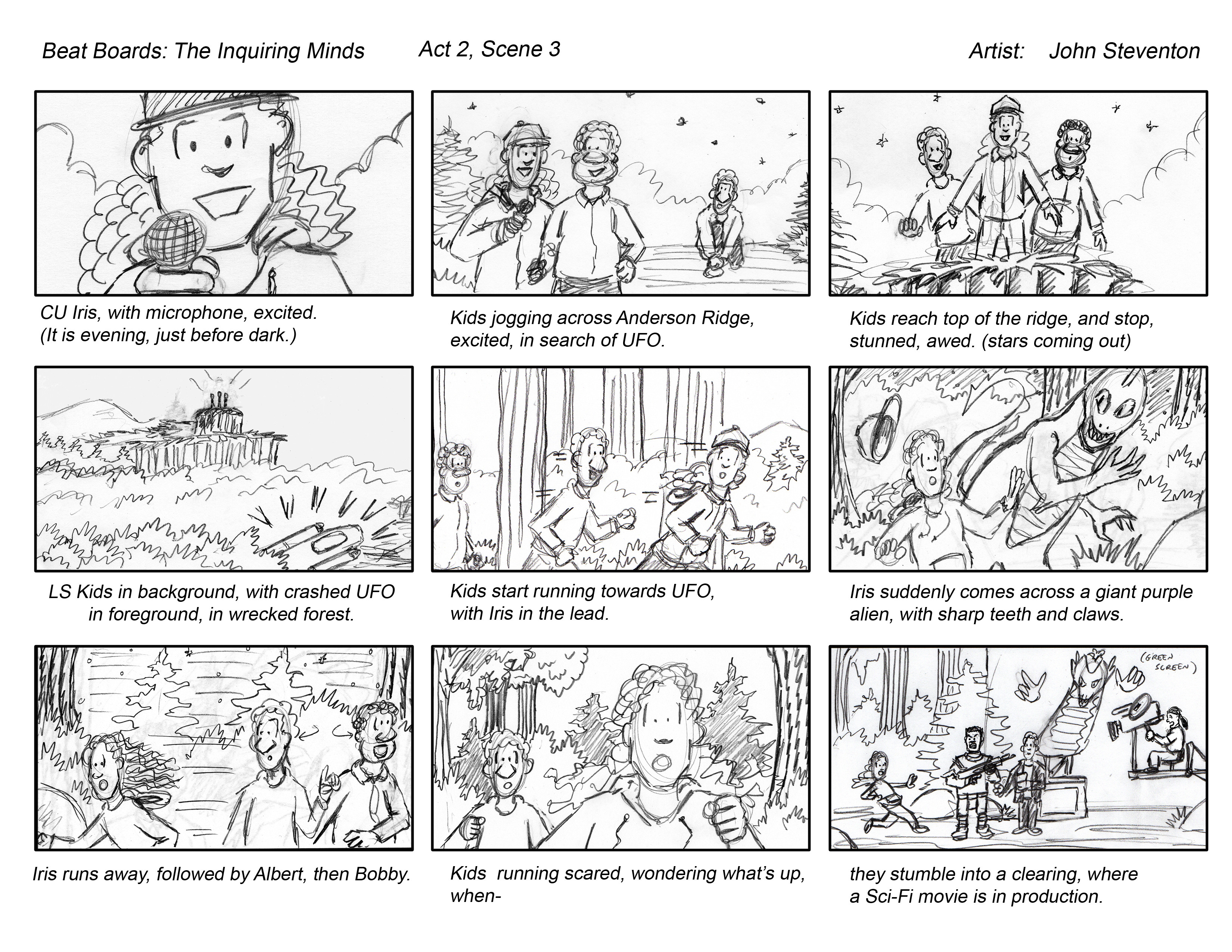John Steventon - Storyboards: action, comedy