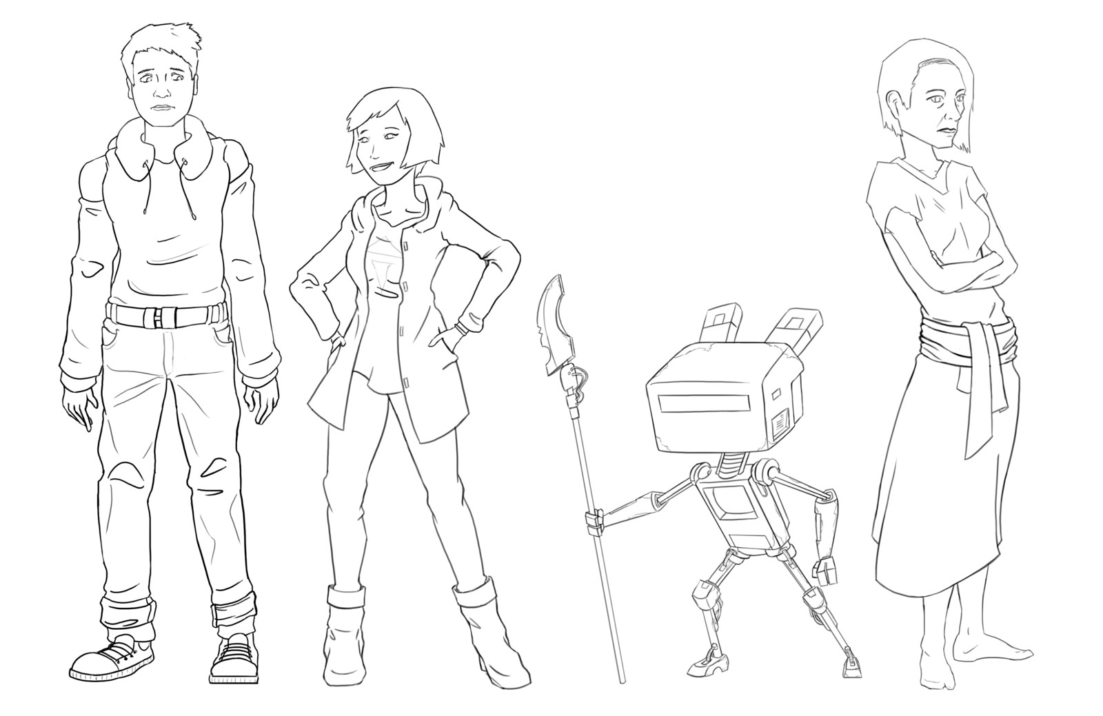 Akuma Kira - Cyber Future Character Designs