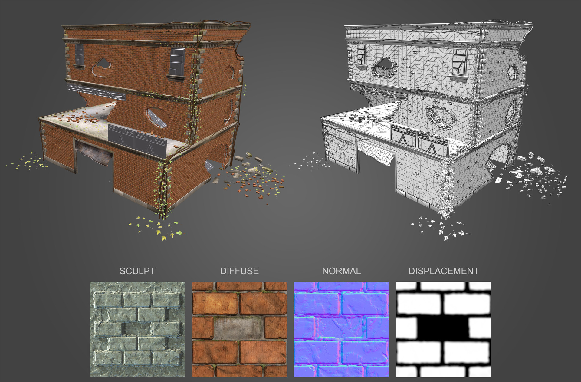 ArtStation - tessellation building bricks
