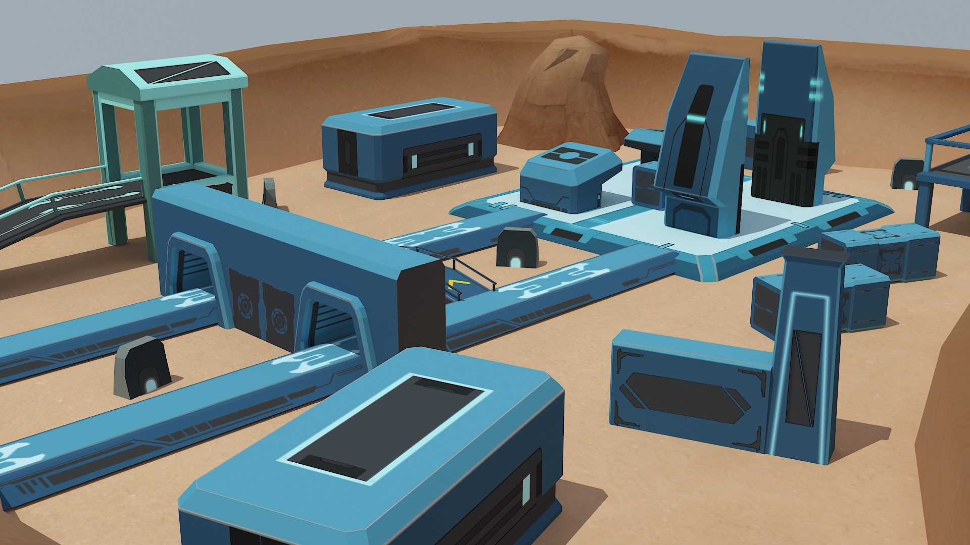 ArtStation - Low_Poly_Game_arena