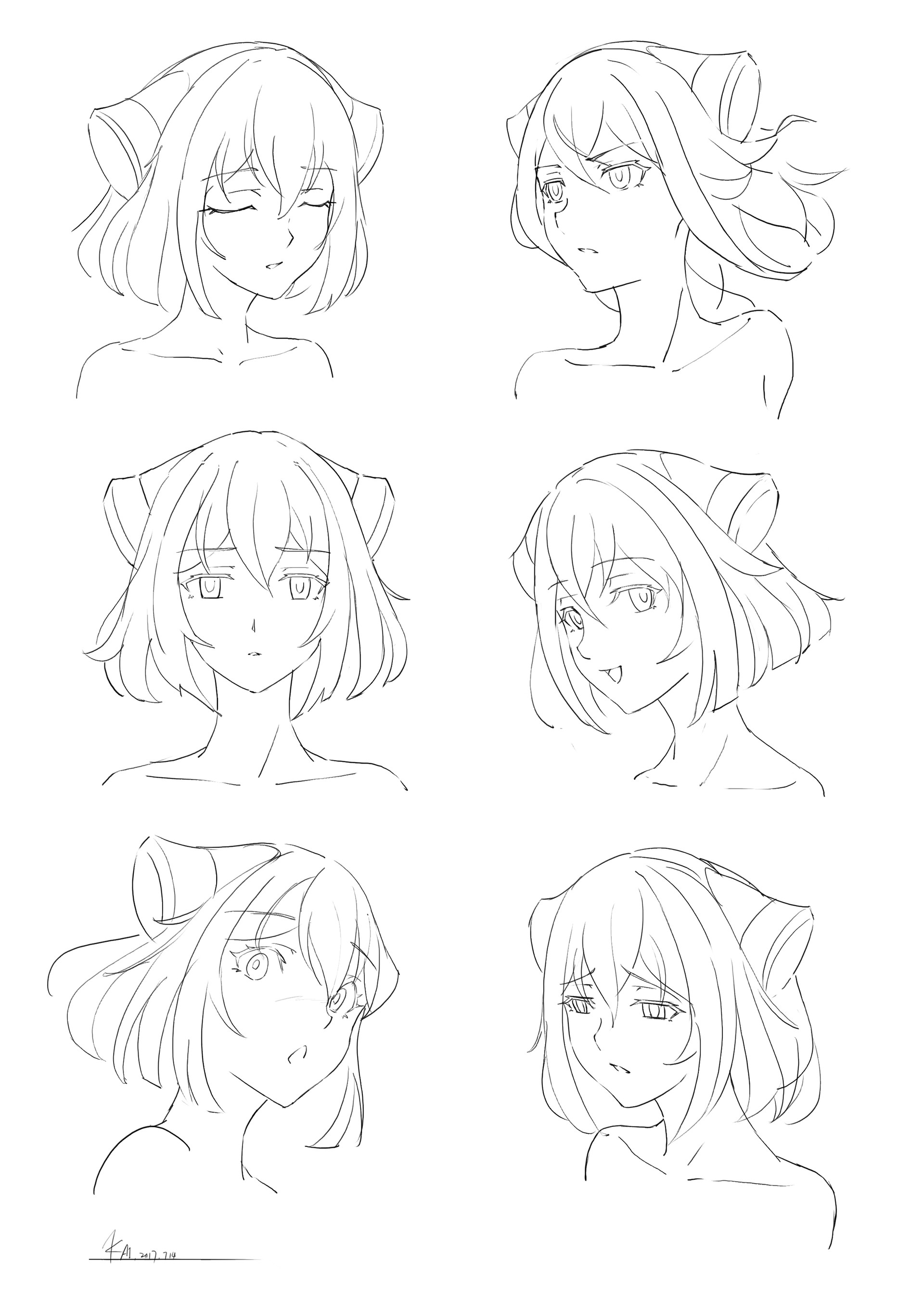 ArtStation - Expression sheet