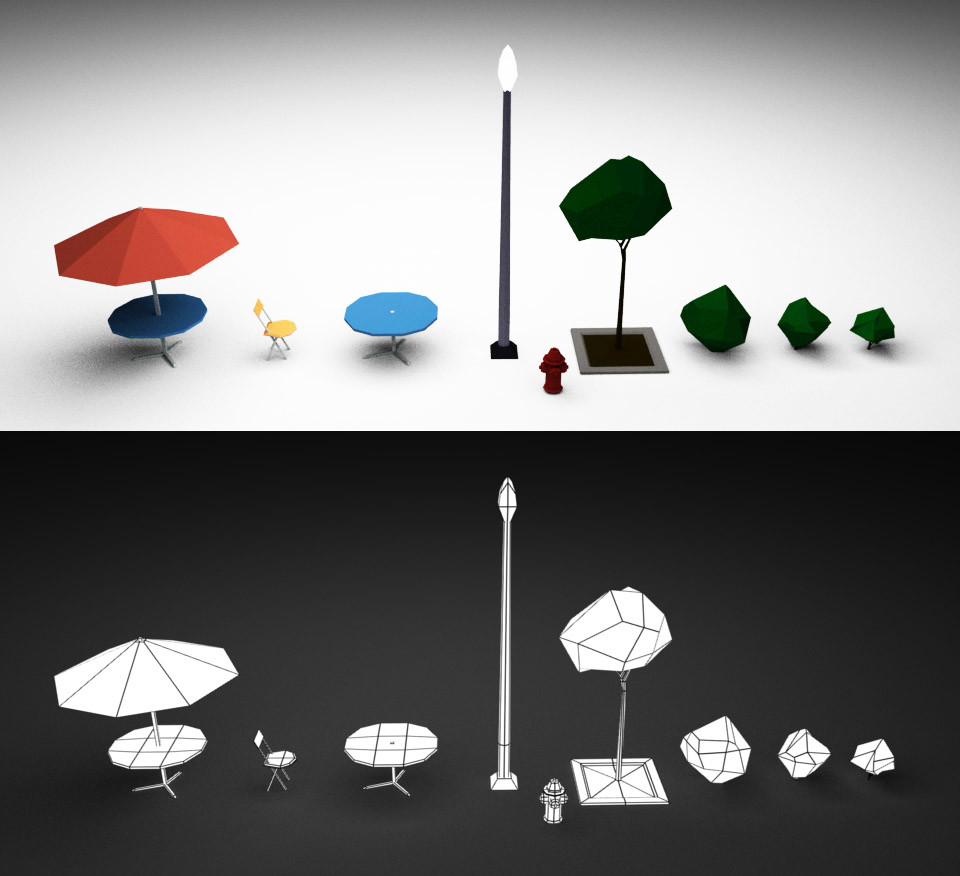 ArtStation - Extremely low poly assets