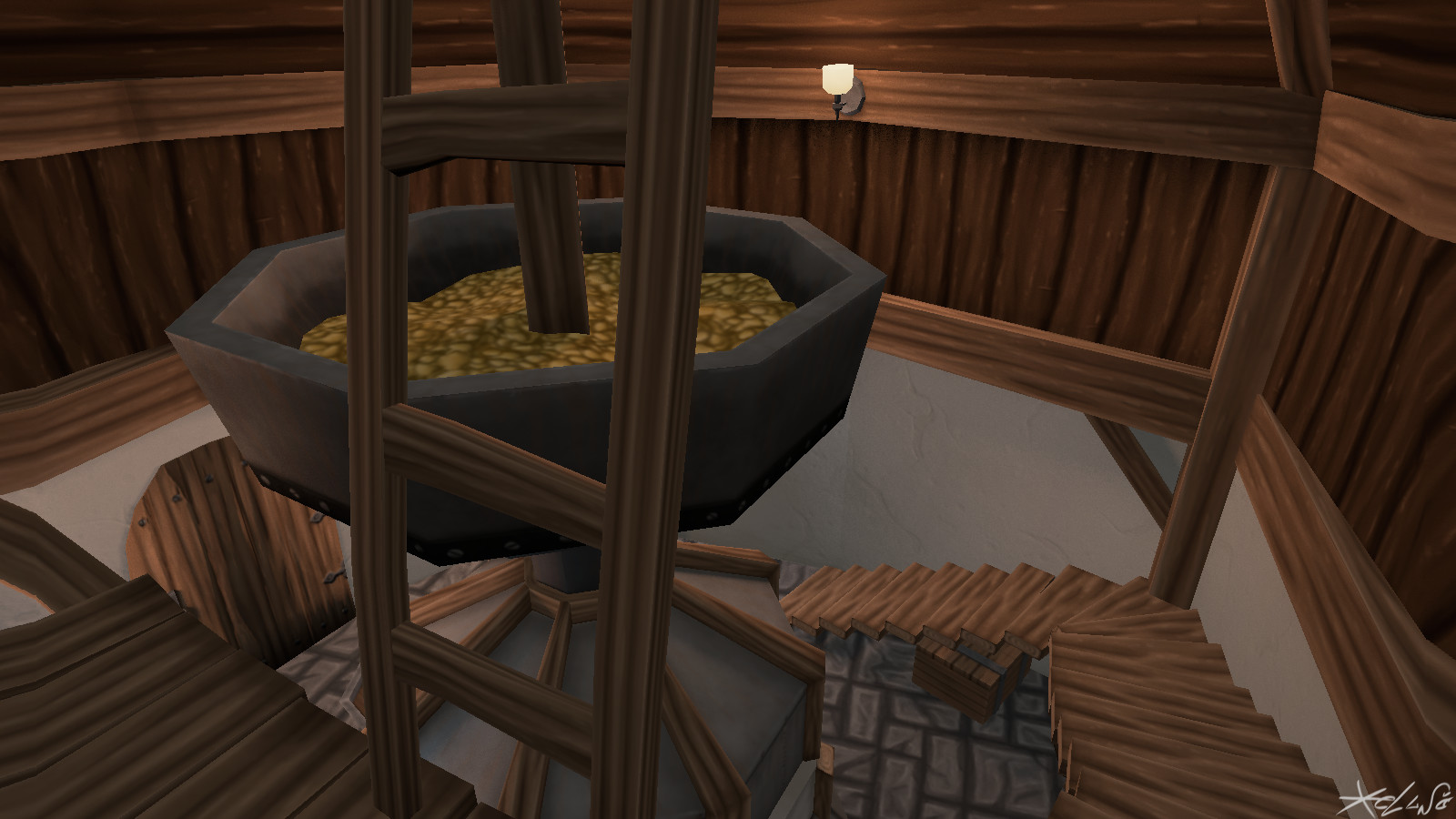 medieval windmill interior