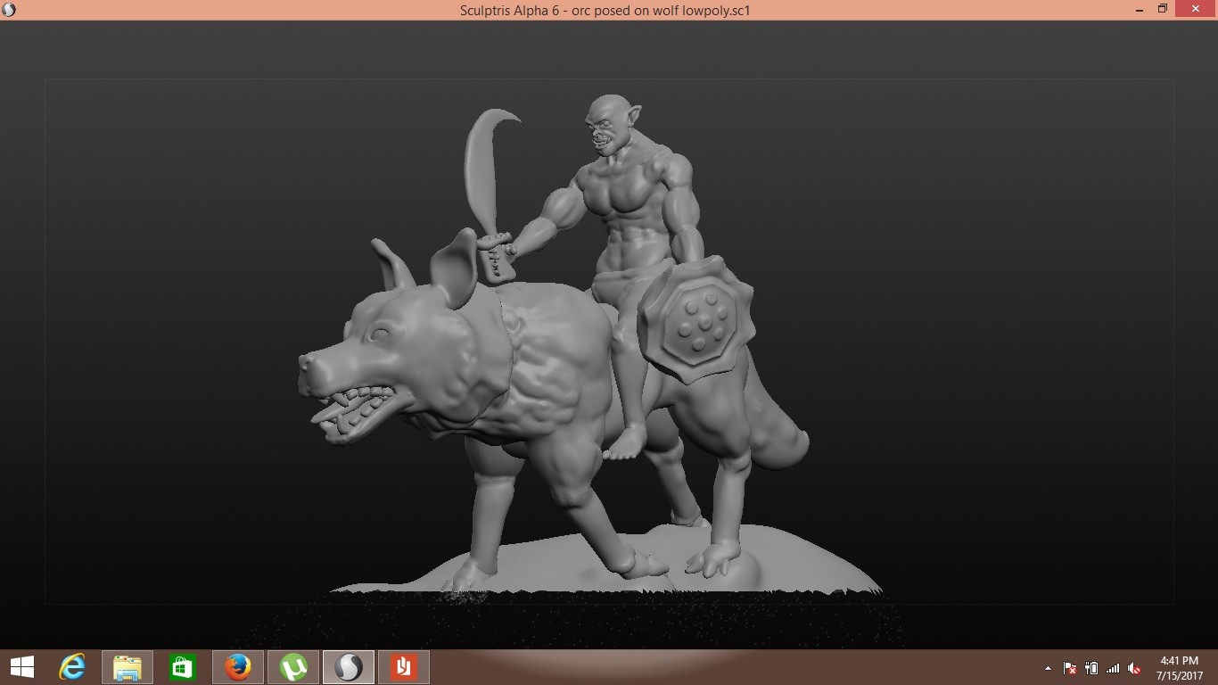 ArtStation - Orc on Wolf