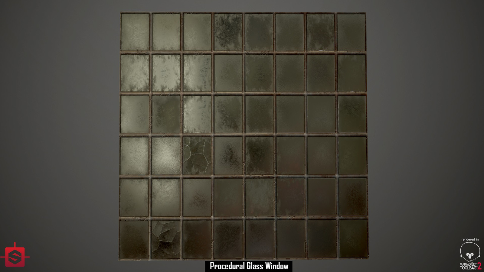Aditya Rajani - PBR Procedural Glass Window Material - Substance Designer