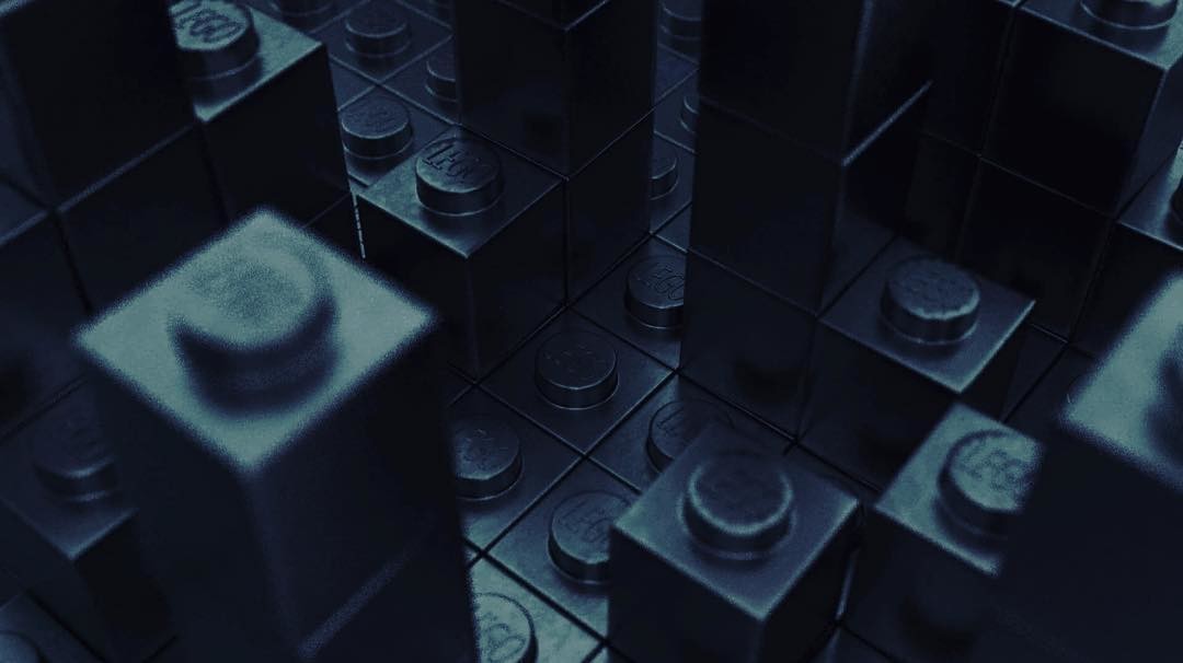 black lego bricks background