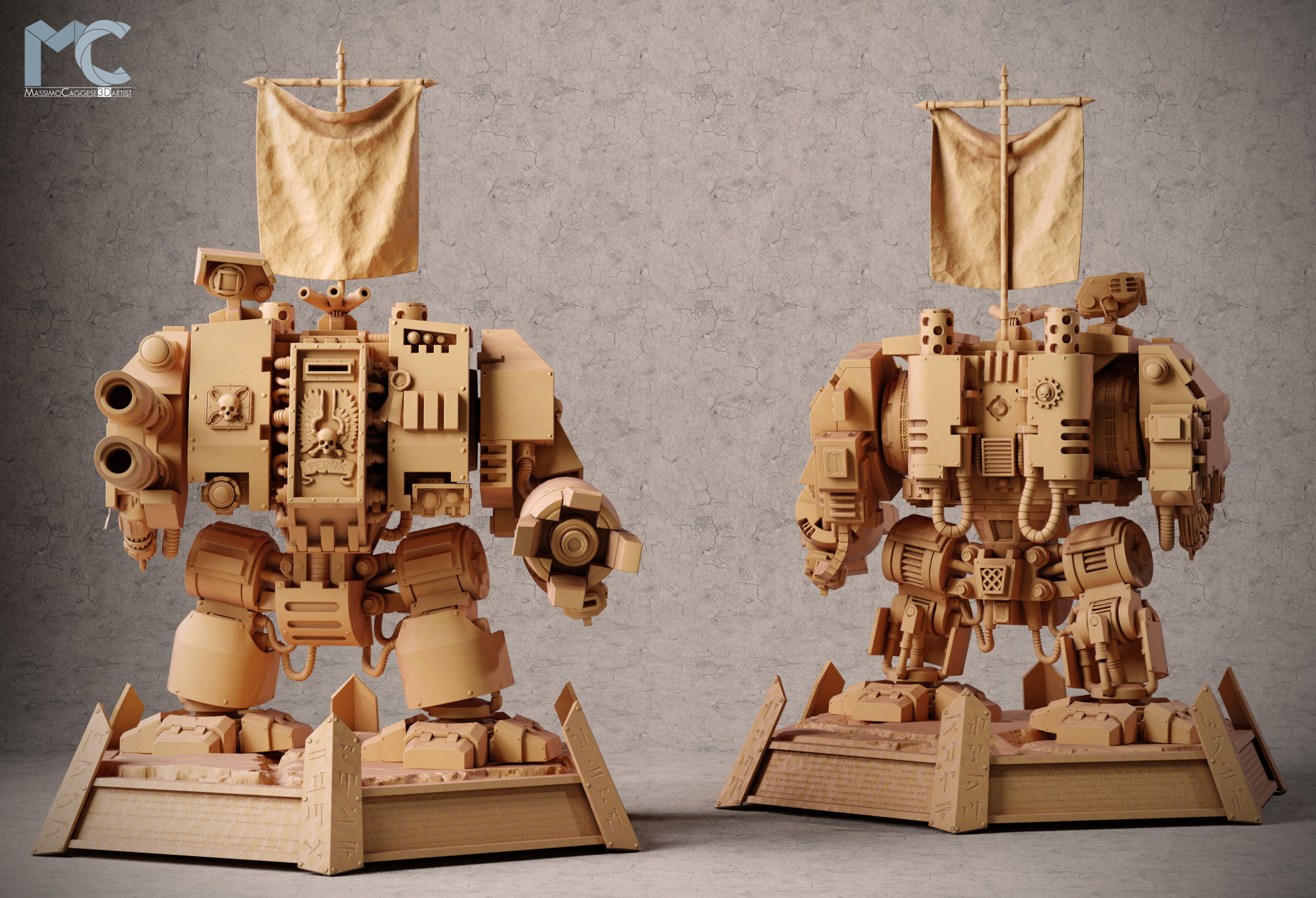 Massimo Caggese - WIP: Ultramarine Dreadnought - Warhammer 40k