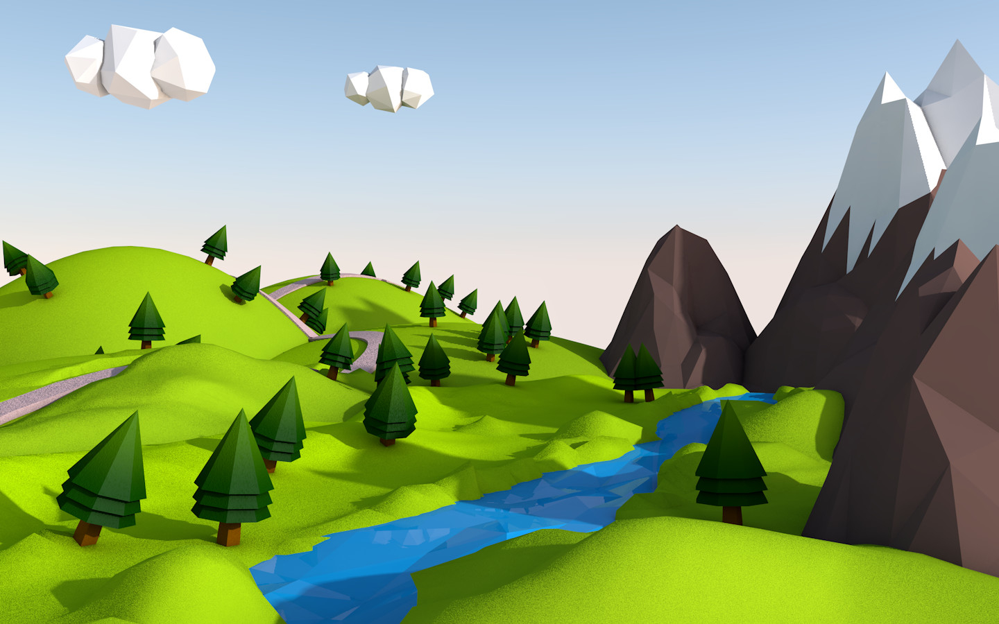 ArtStation - low poly environment