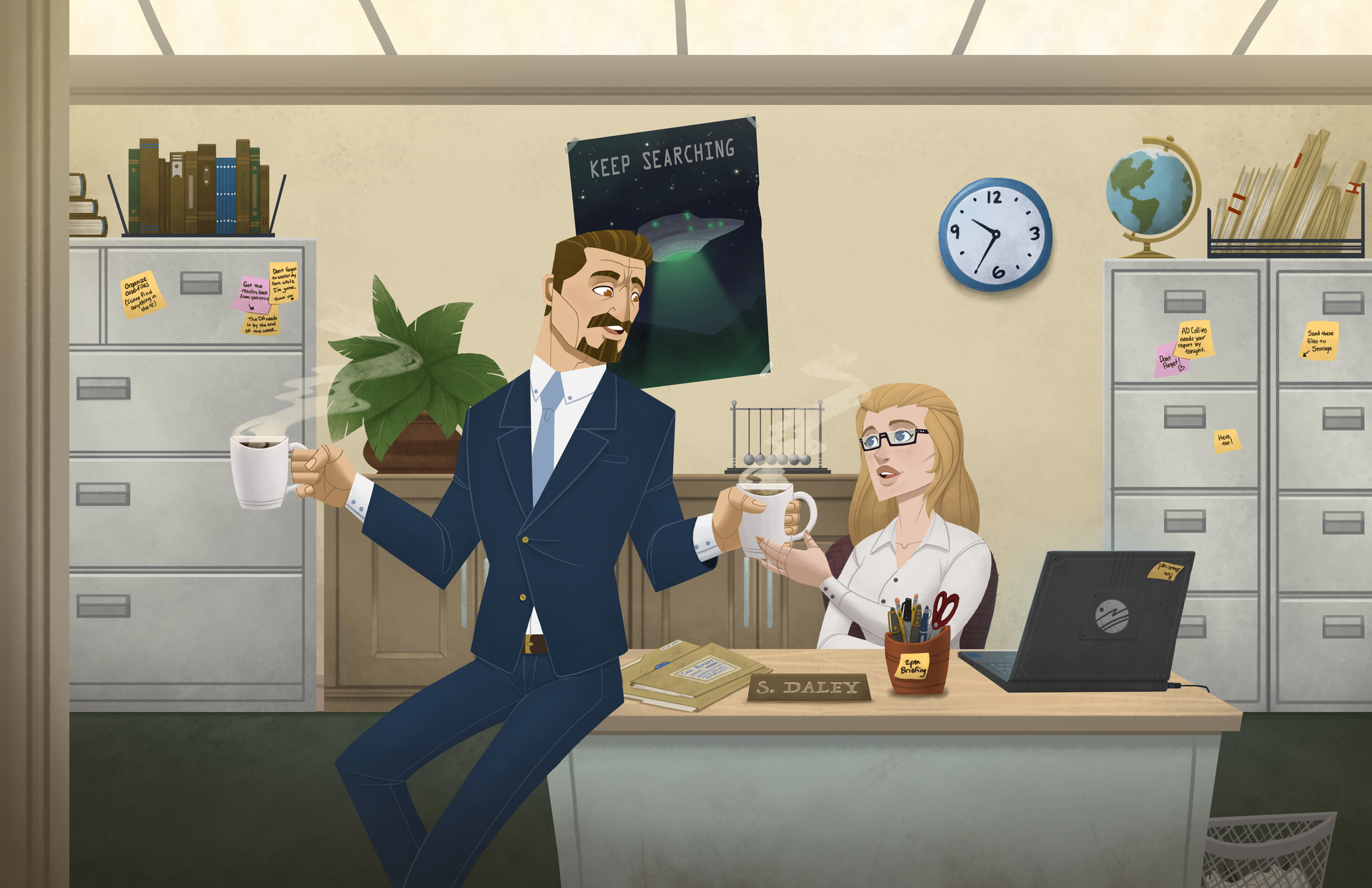 ArtStation - Morning Coffee at the Office