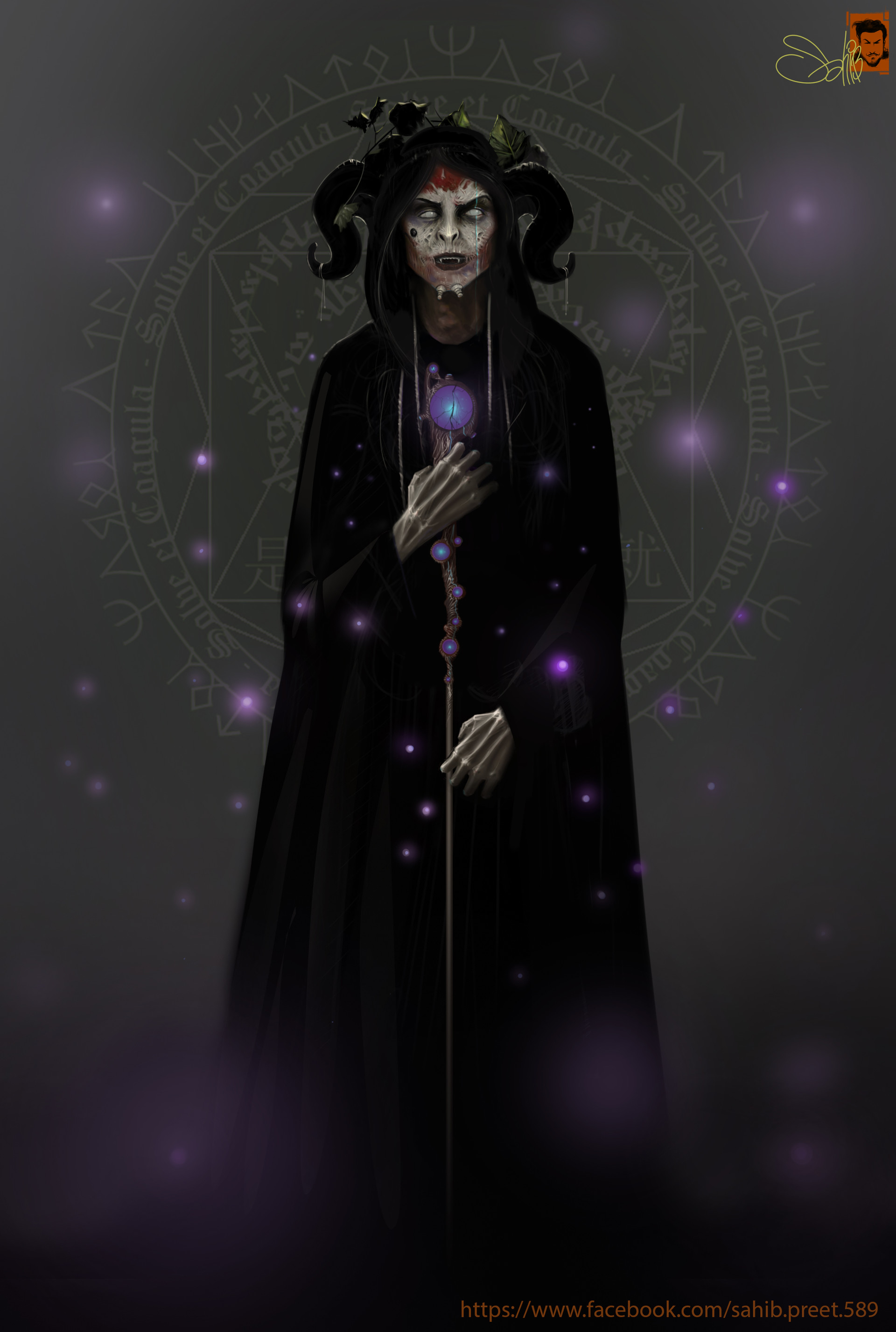 evil witch illustration
