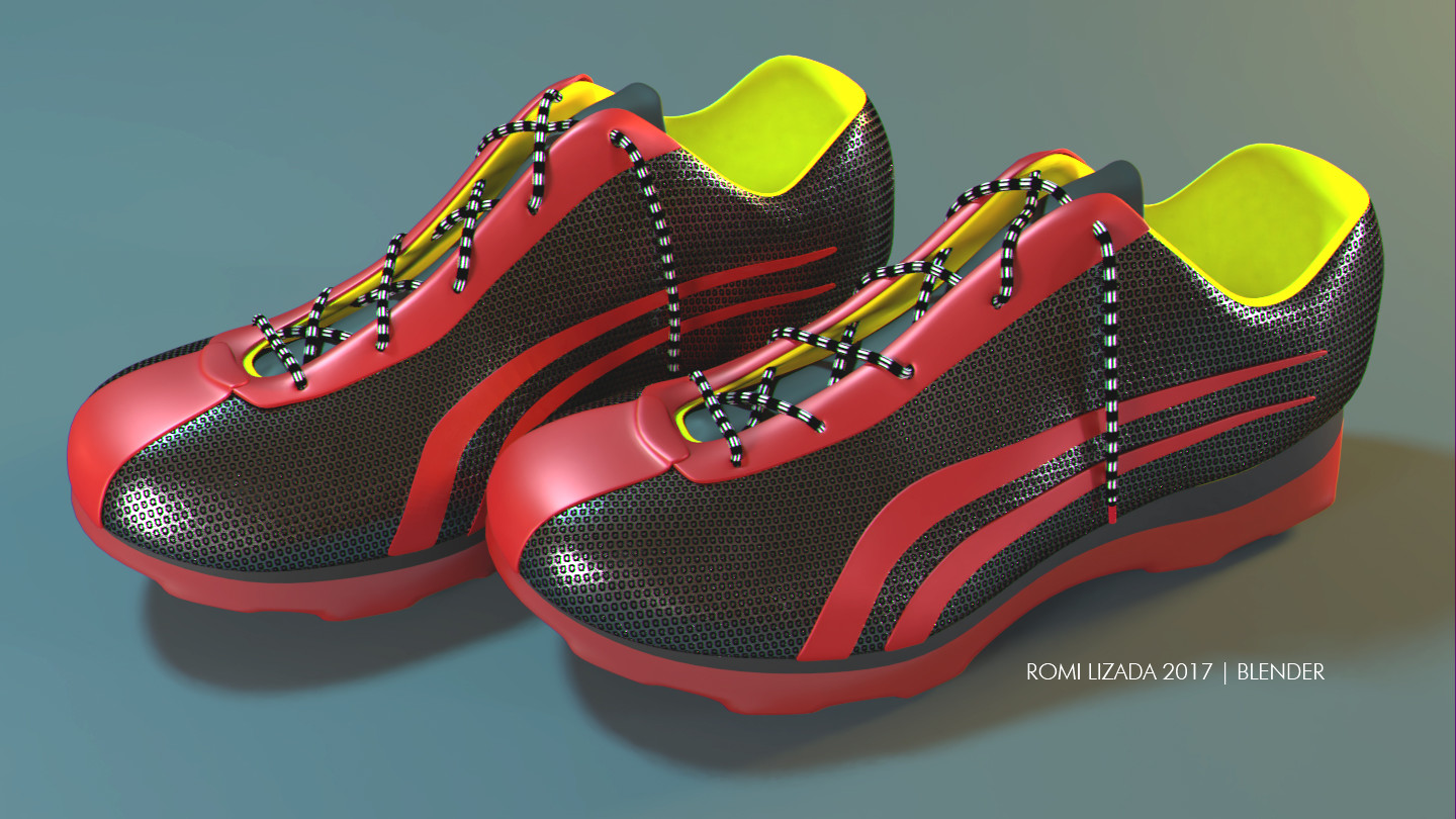 ArtStation - Shoe Modeling and Rendering in Cycles