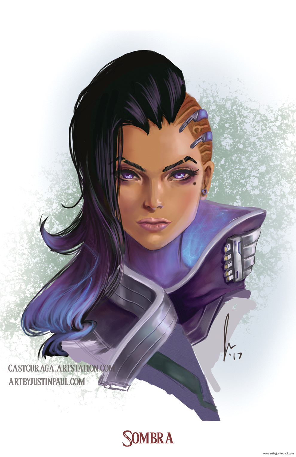 how to draw overwatch sombra