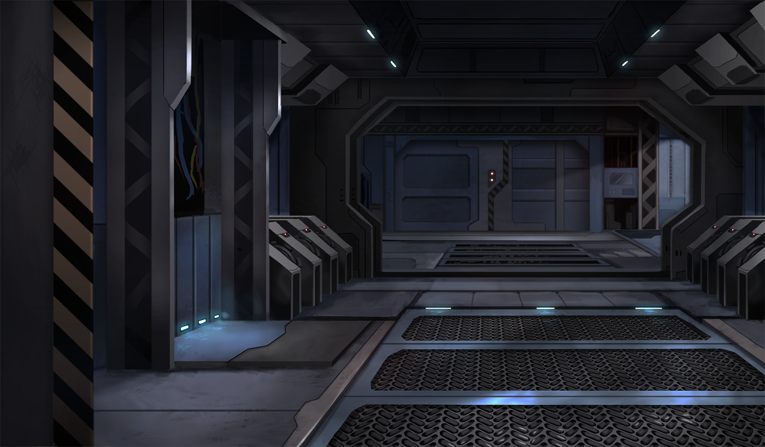 spaceship interior background