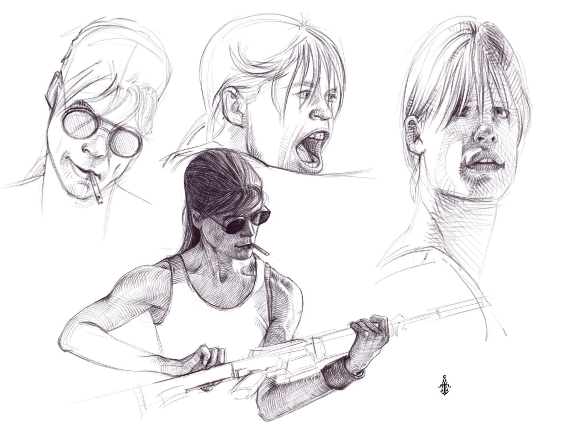 terminator 2 drawing