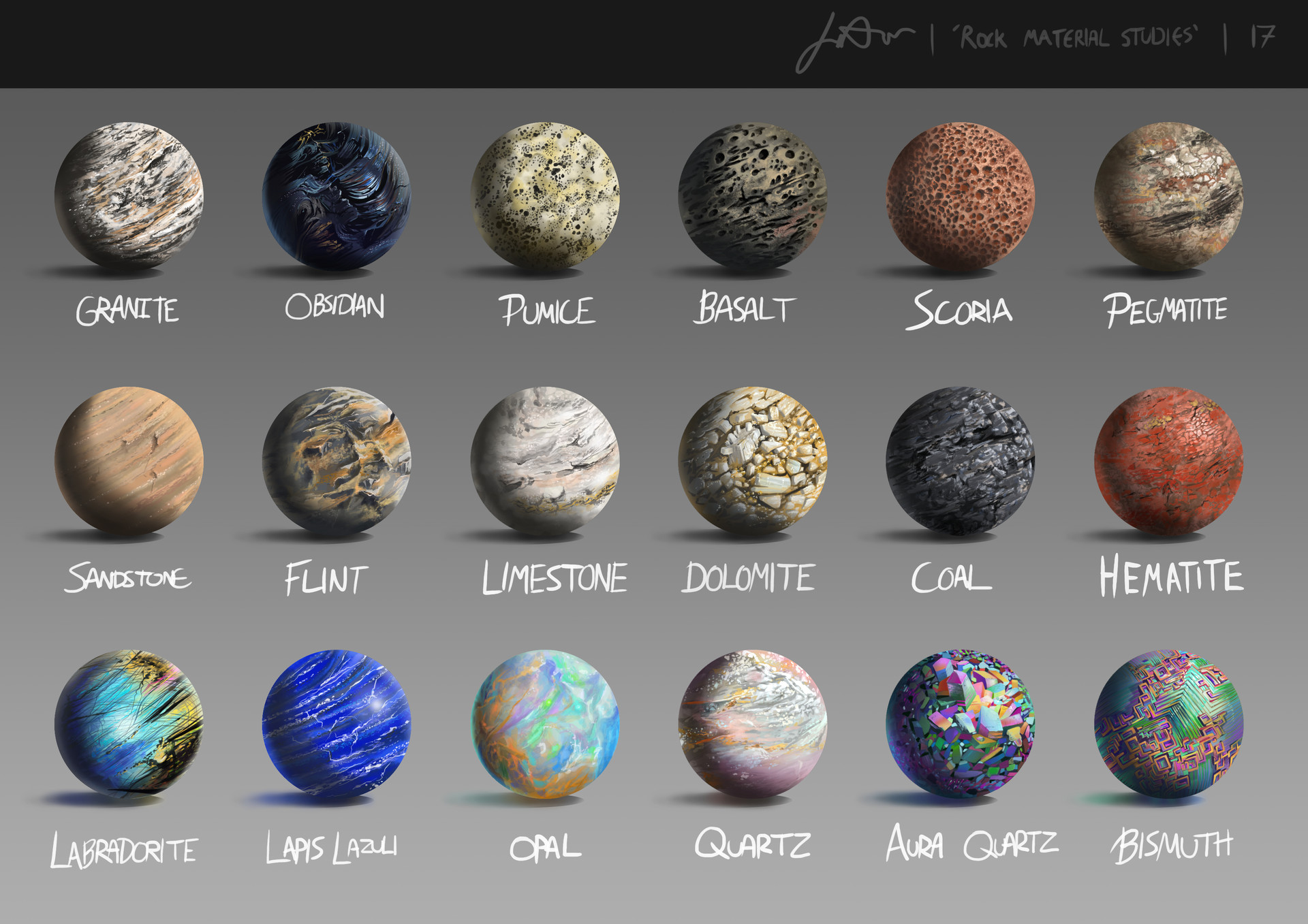 ArtStation - Rock Material Studies