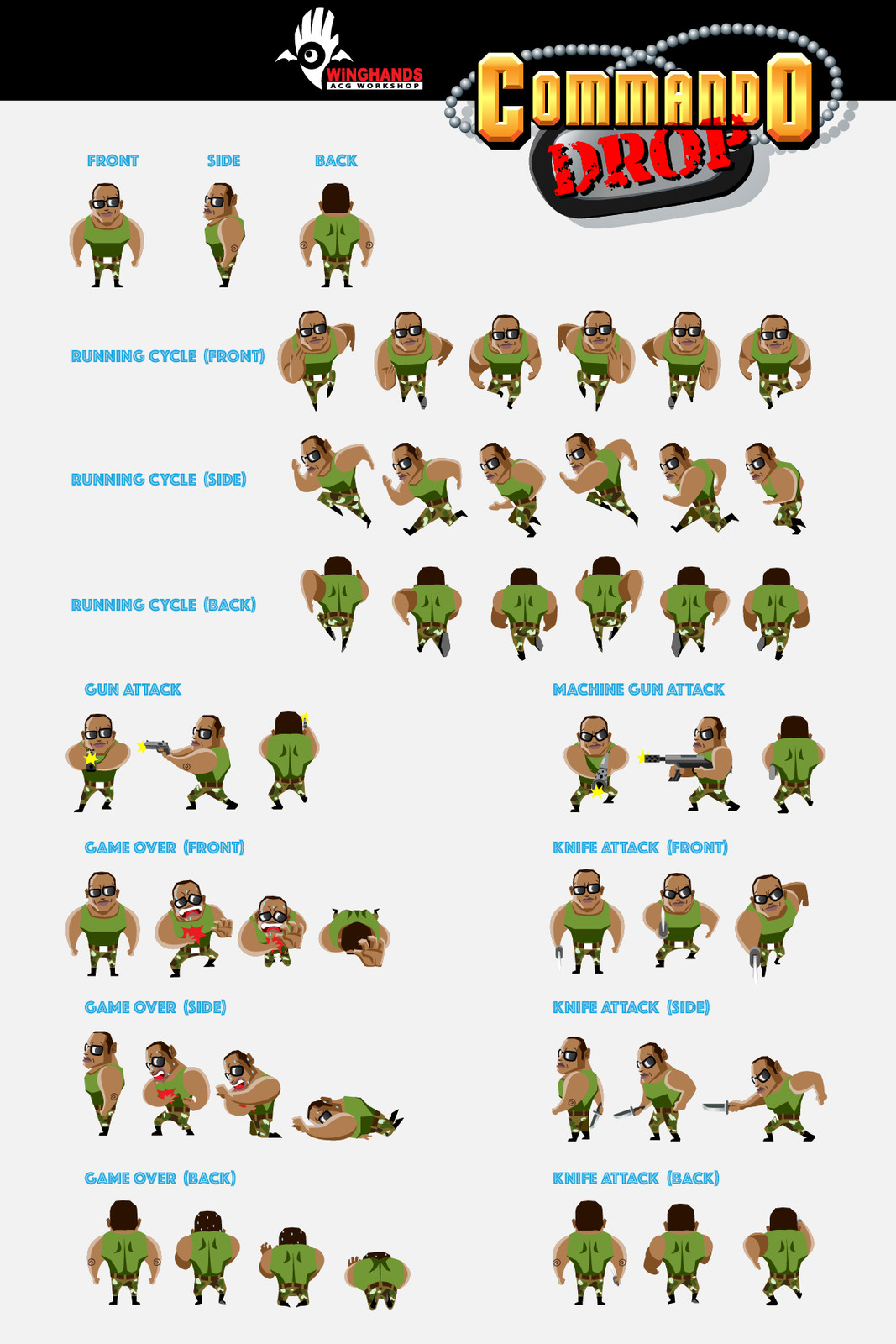 Tim Lai - Commando Drop Sprites