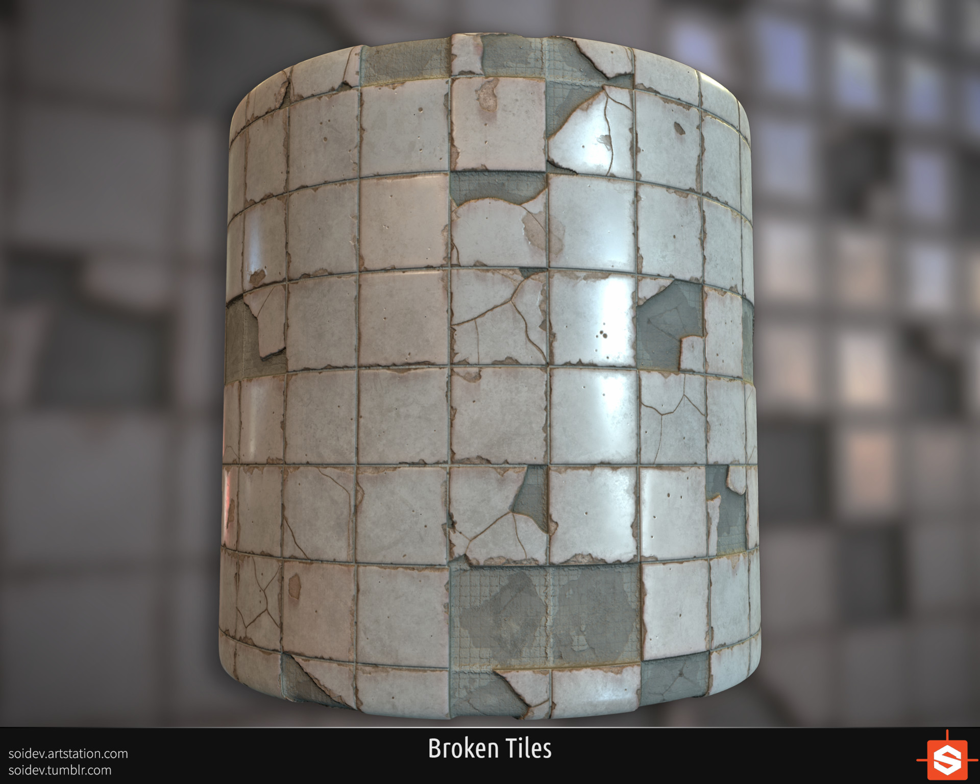 Ekaterina Fomenko - Substance Designer - Broken Tiles
