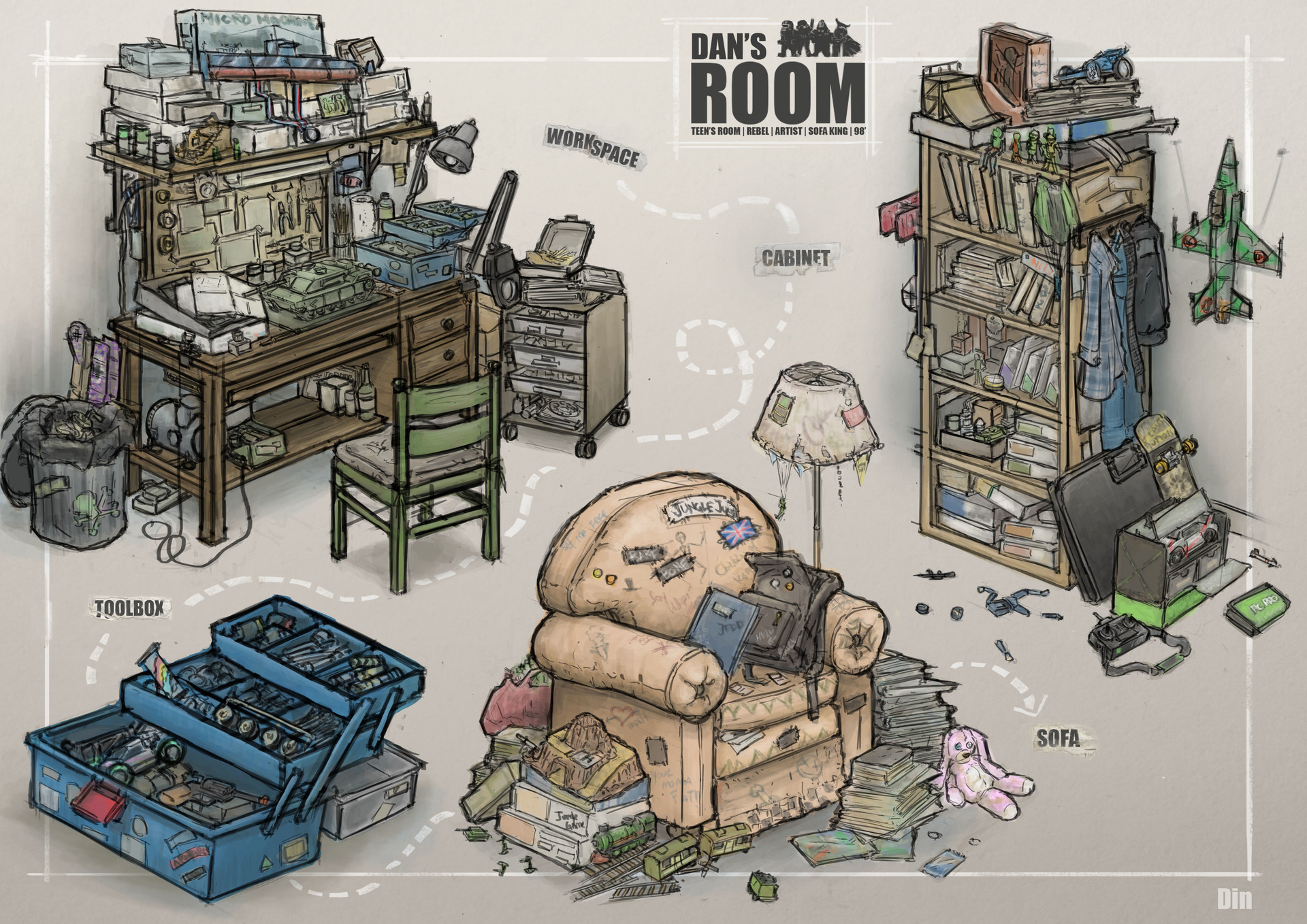 ArtStation - Dan's Room - Assets