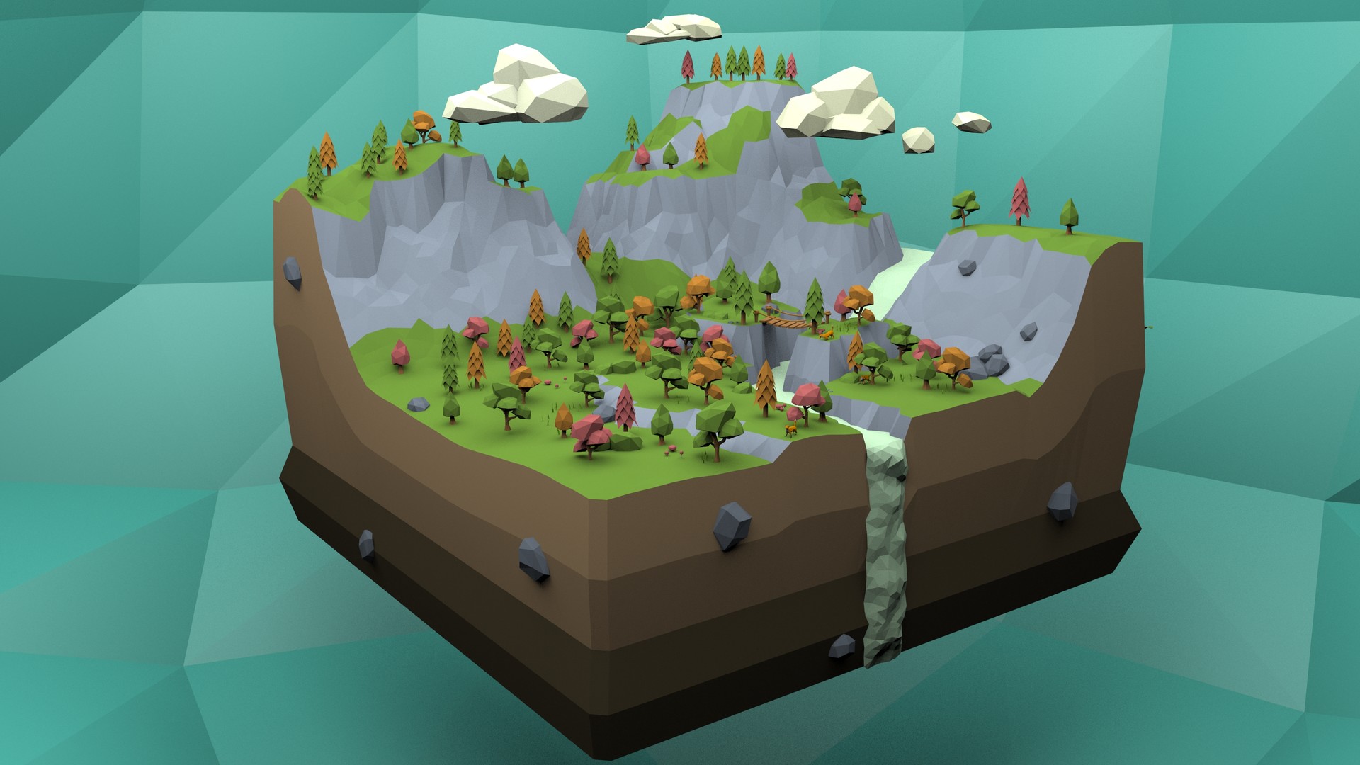 ArtStation - Low Poly Forest