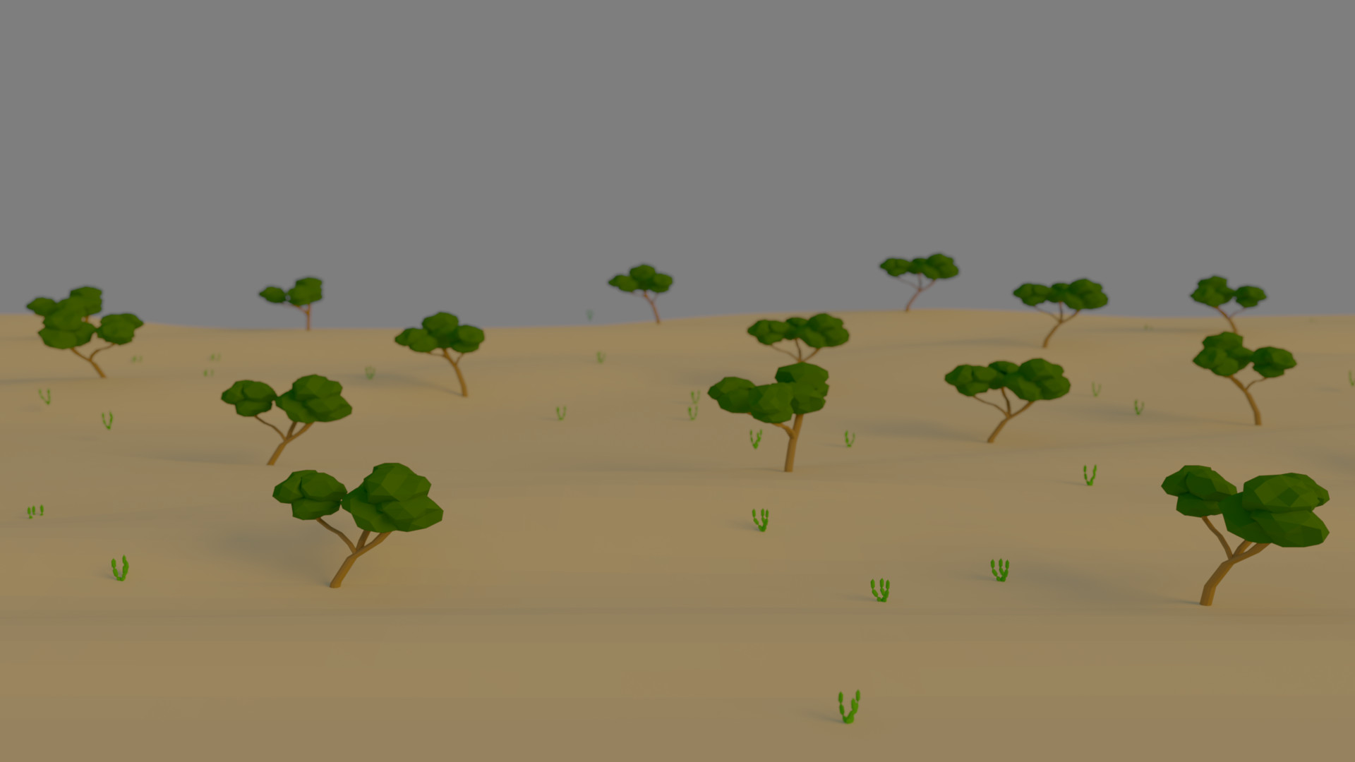 ArtStation - low poly desert