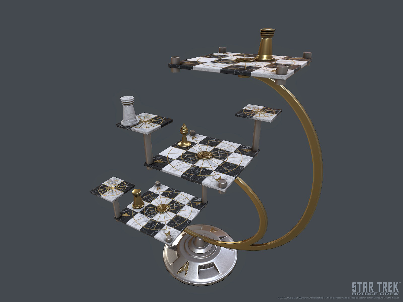 ArtStation - Star Trek Bridge Crew - TriD Chess Set