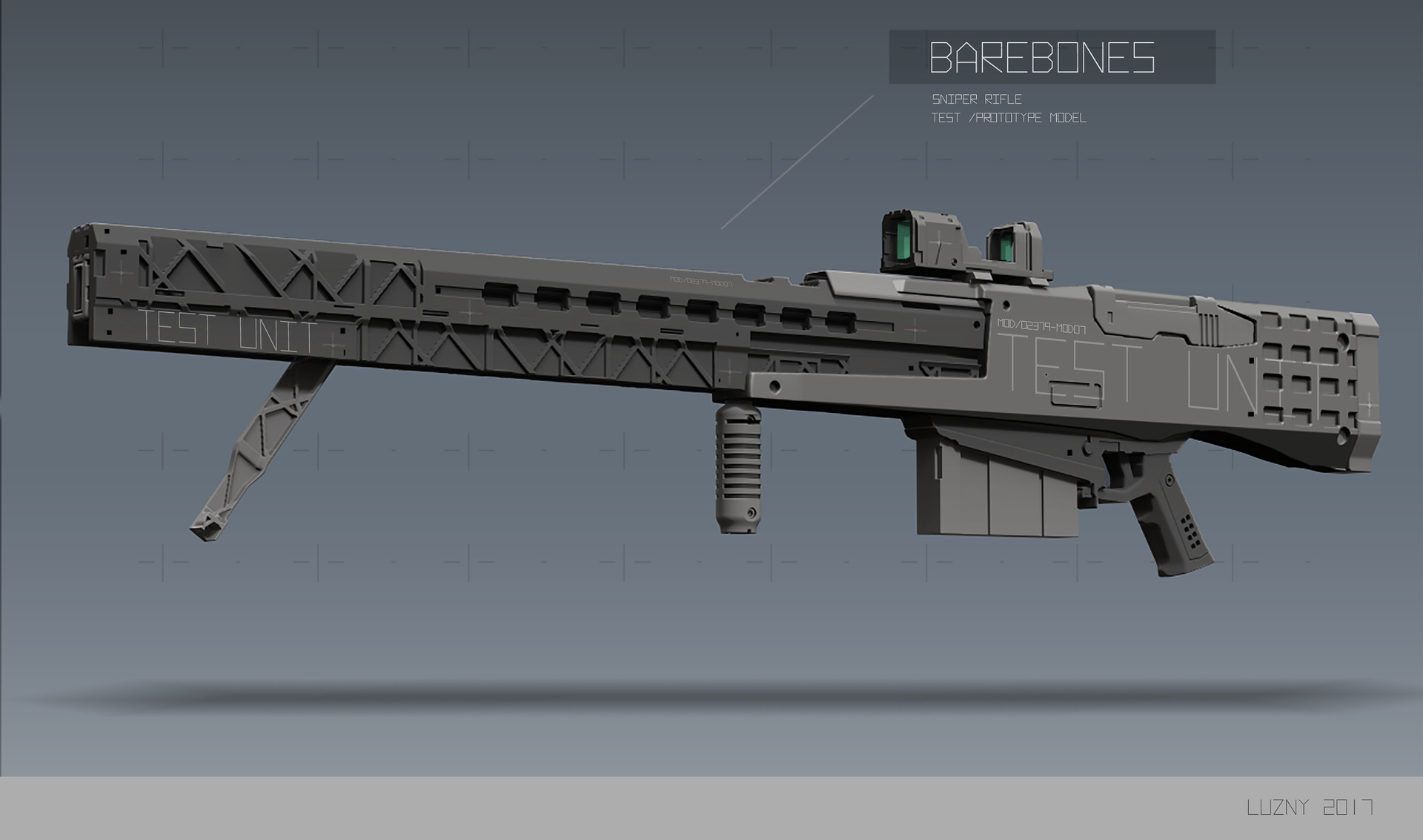 ArtStation - Barebones rifle