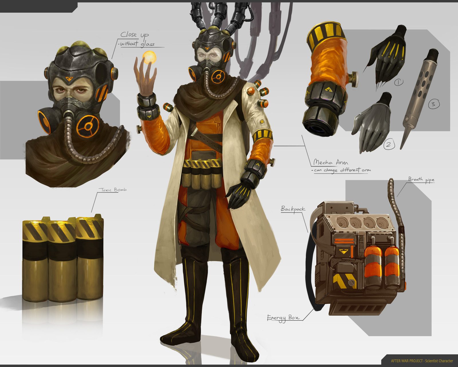 Jun Wei - Scientist Character Design