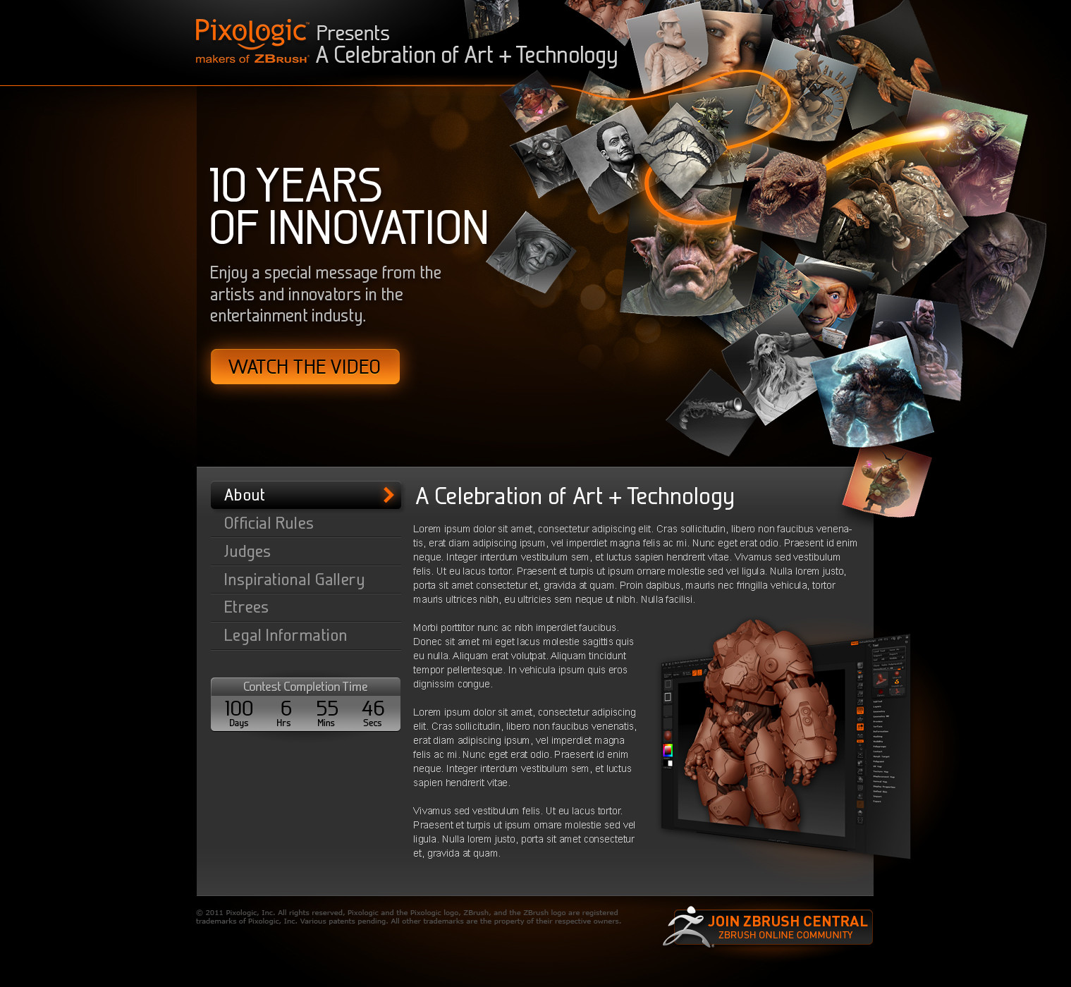 ArtStation - Pixologic - 10 year anniversary site