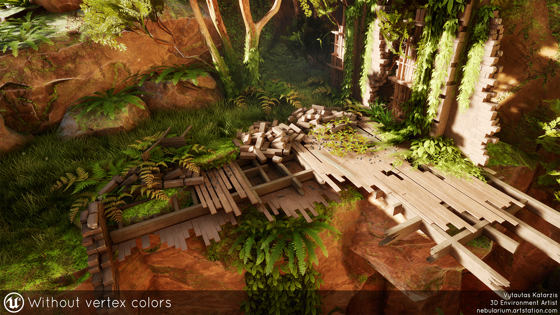 Vytautas Katarzis Portfolio - Overgrown Village Environment UE4