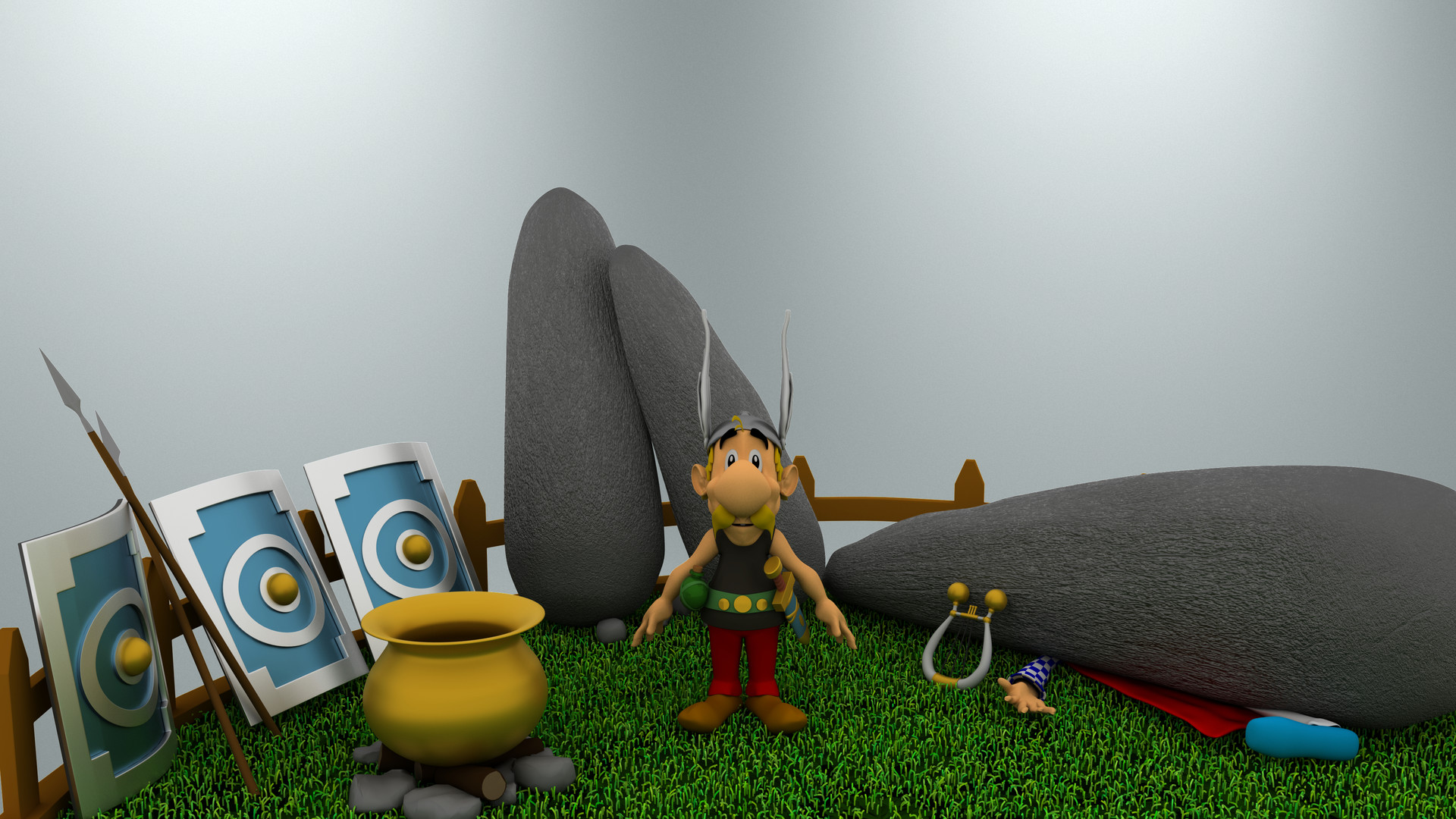 ArtStation - Asterix 3D Model Cartoon/Comic Project
