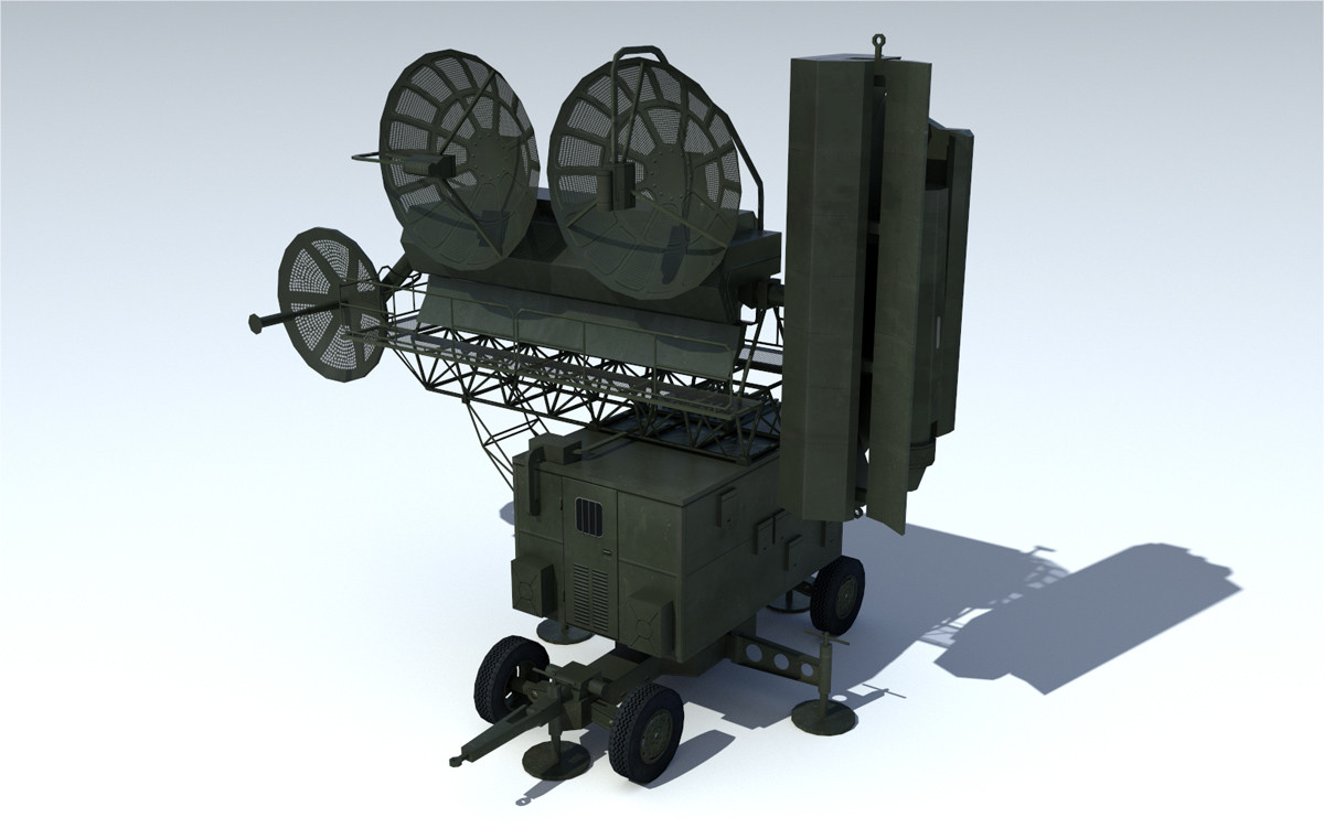 Michal Toula - SNR-75 Engagement Radar, low poly realtime 3D model