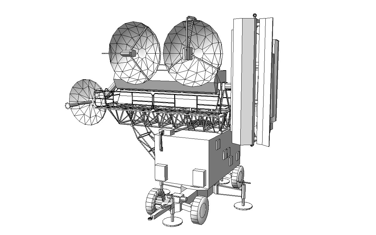 Michal Toula - SNR-75 Engagement Radar, low poly realtime 3D model