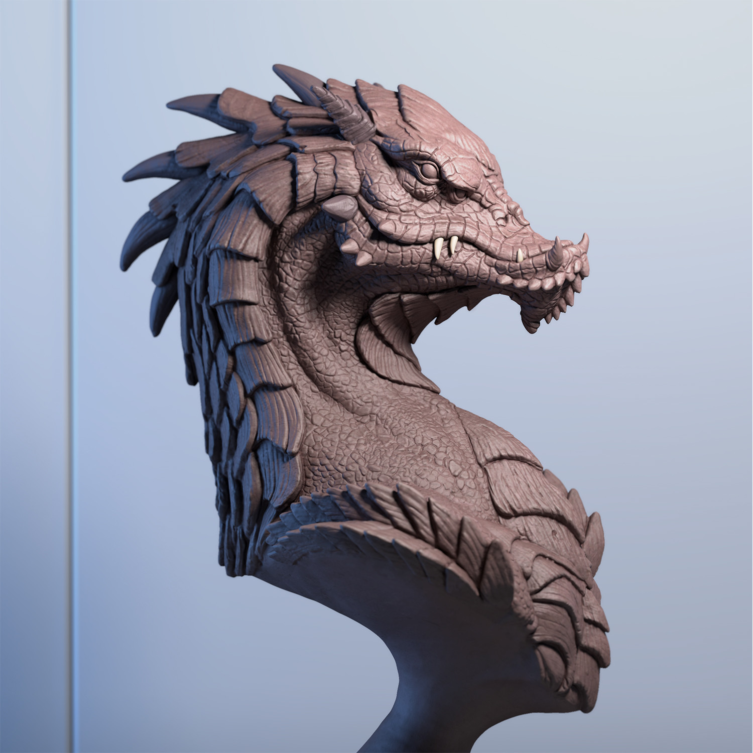 ArtStation - dragon sculpture