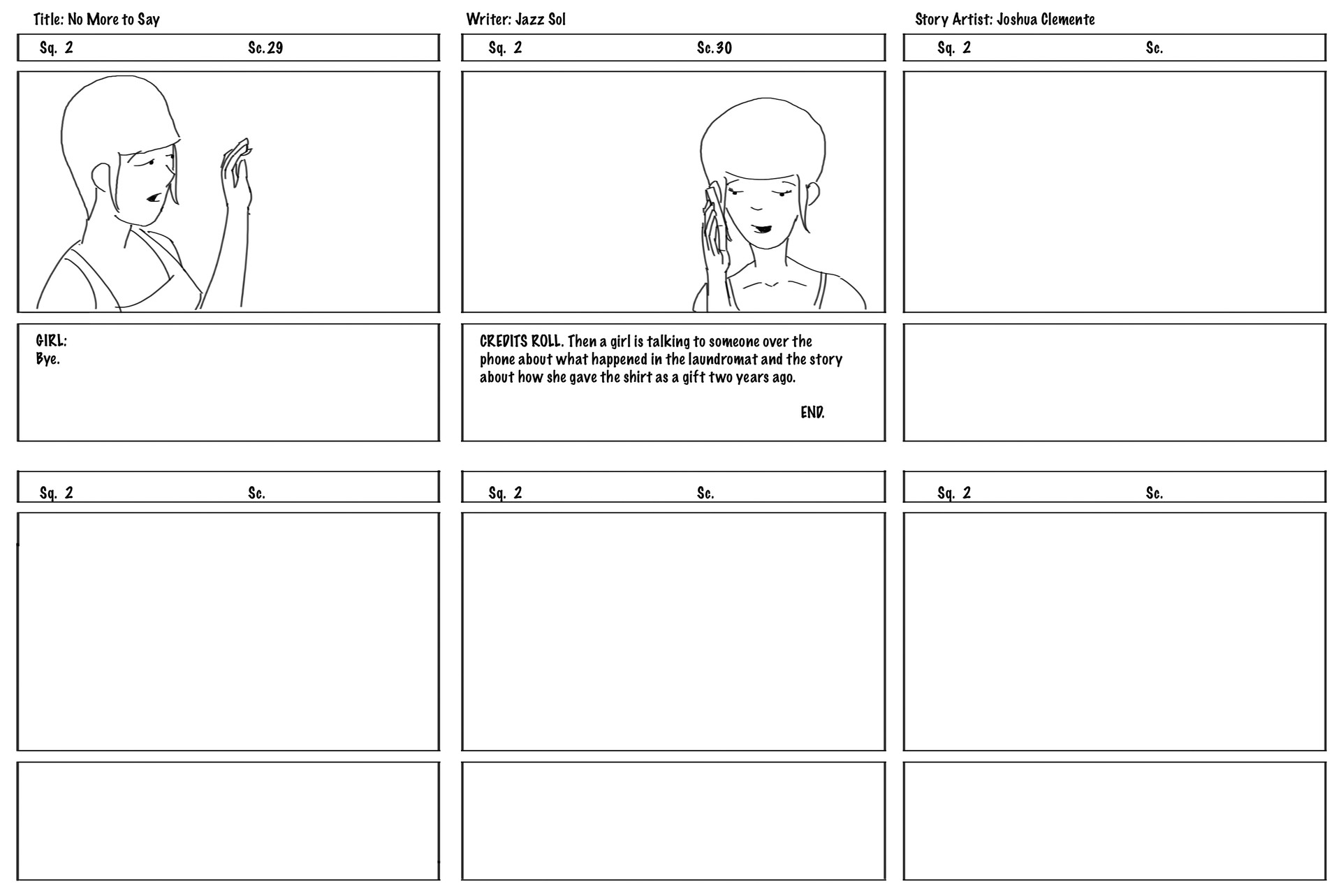 ArtStation - Storyboard for No More To Say