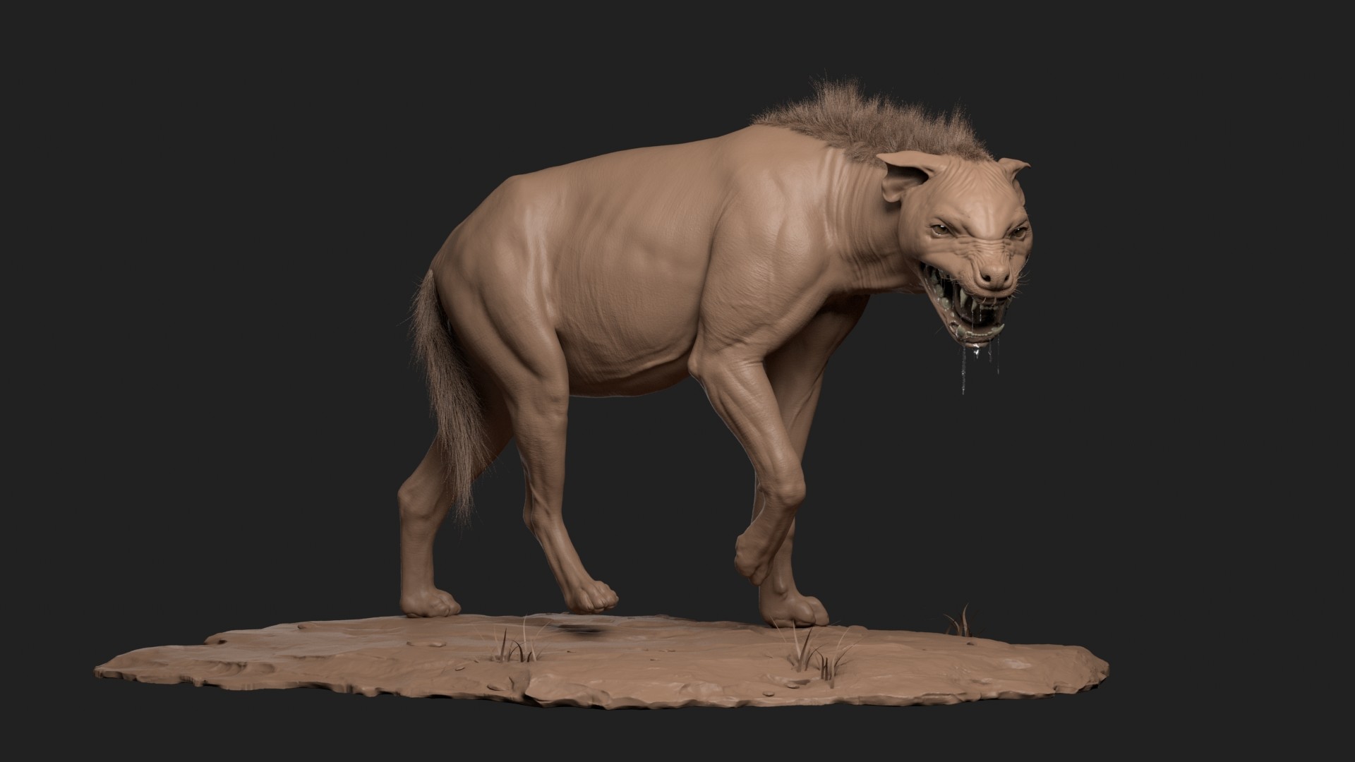 ArtStation - Hungry(angry)Hyena