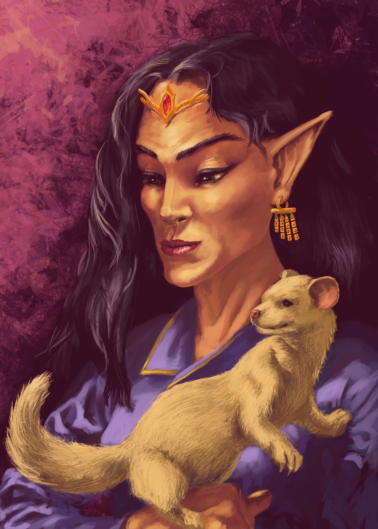 ArtStation - Elf with Ferret