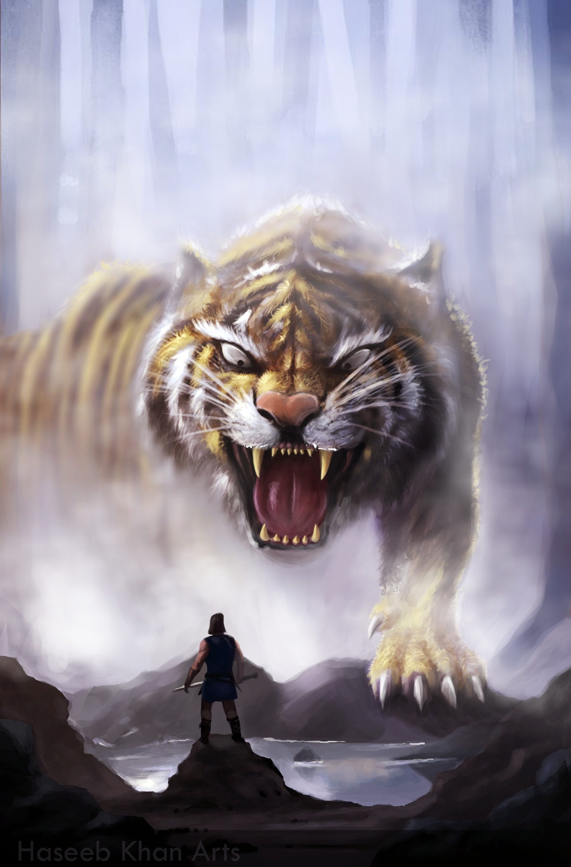 ArtStation - Tiger In the Woods