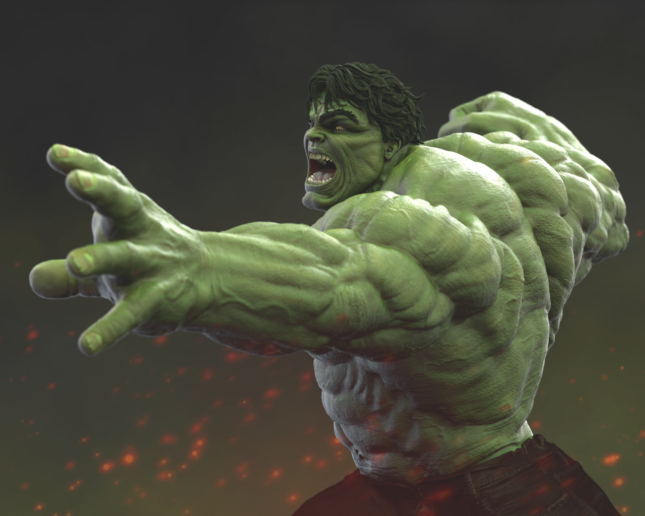 hulk 3d render