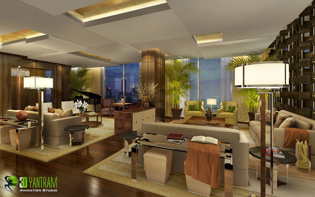 ArtStation - Breathtaking 3D Residential Interior living Room Design