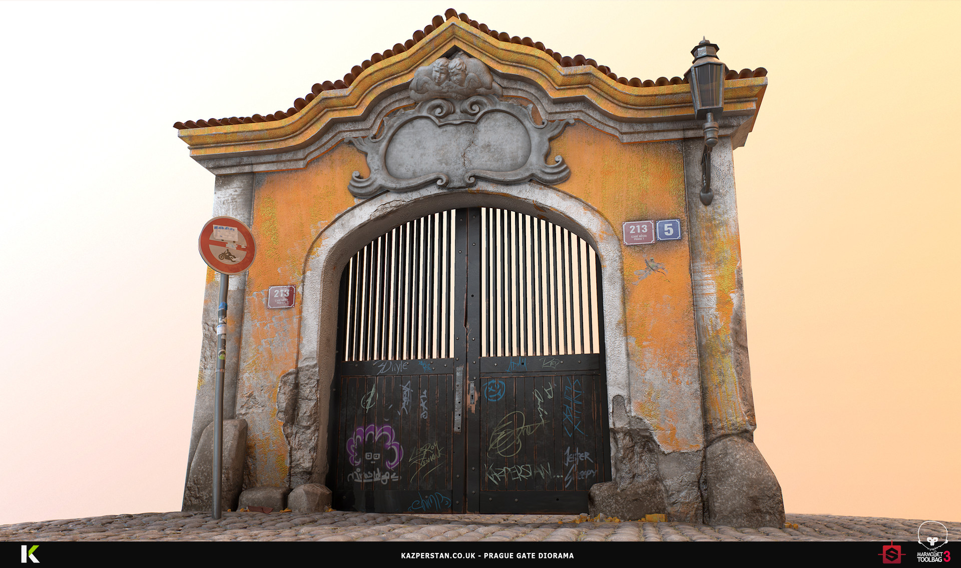 ArtStation - Prague Gate Diorama