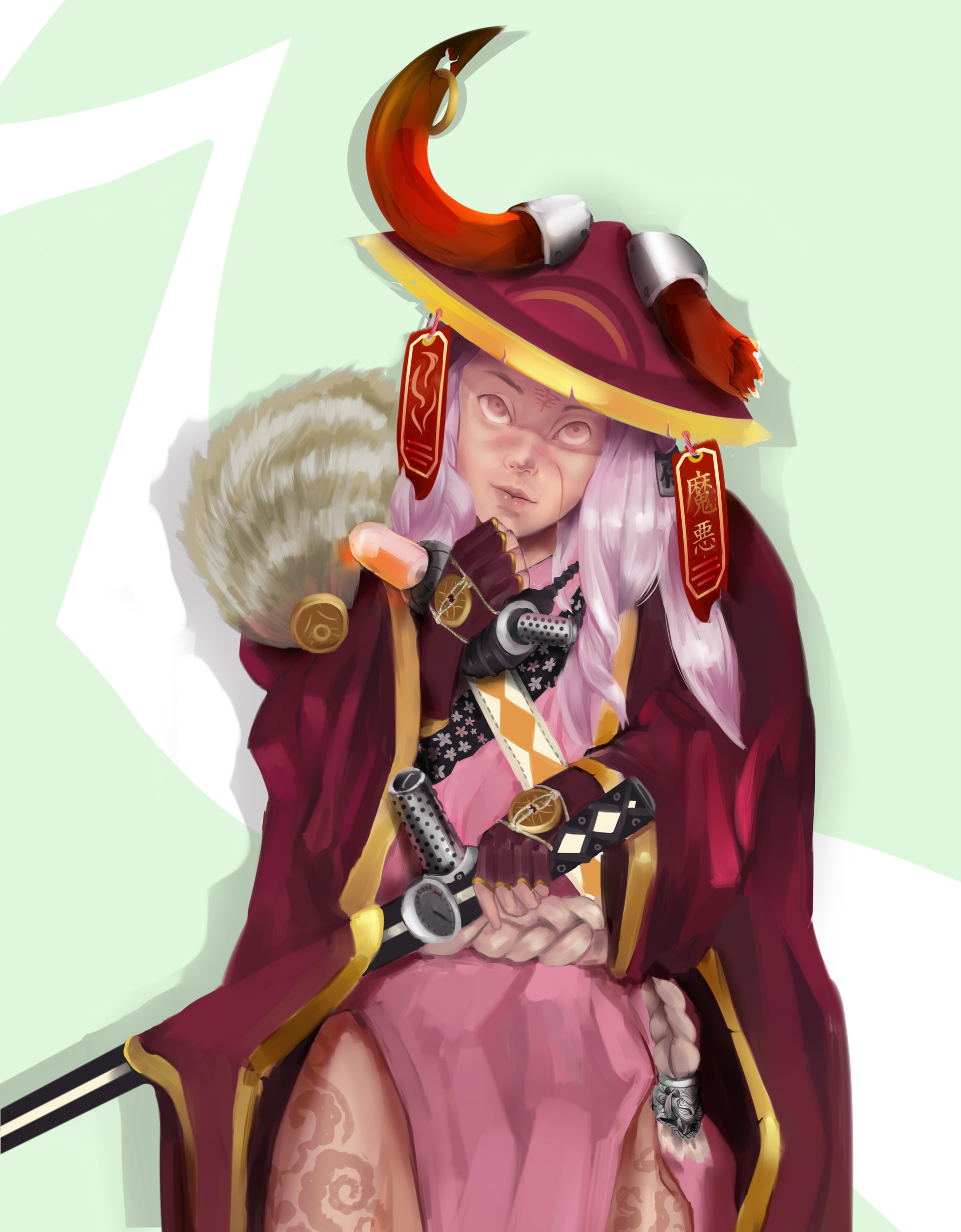 ArtStation - Demon samurai