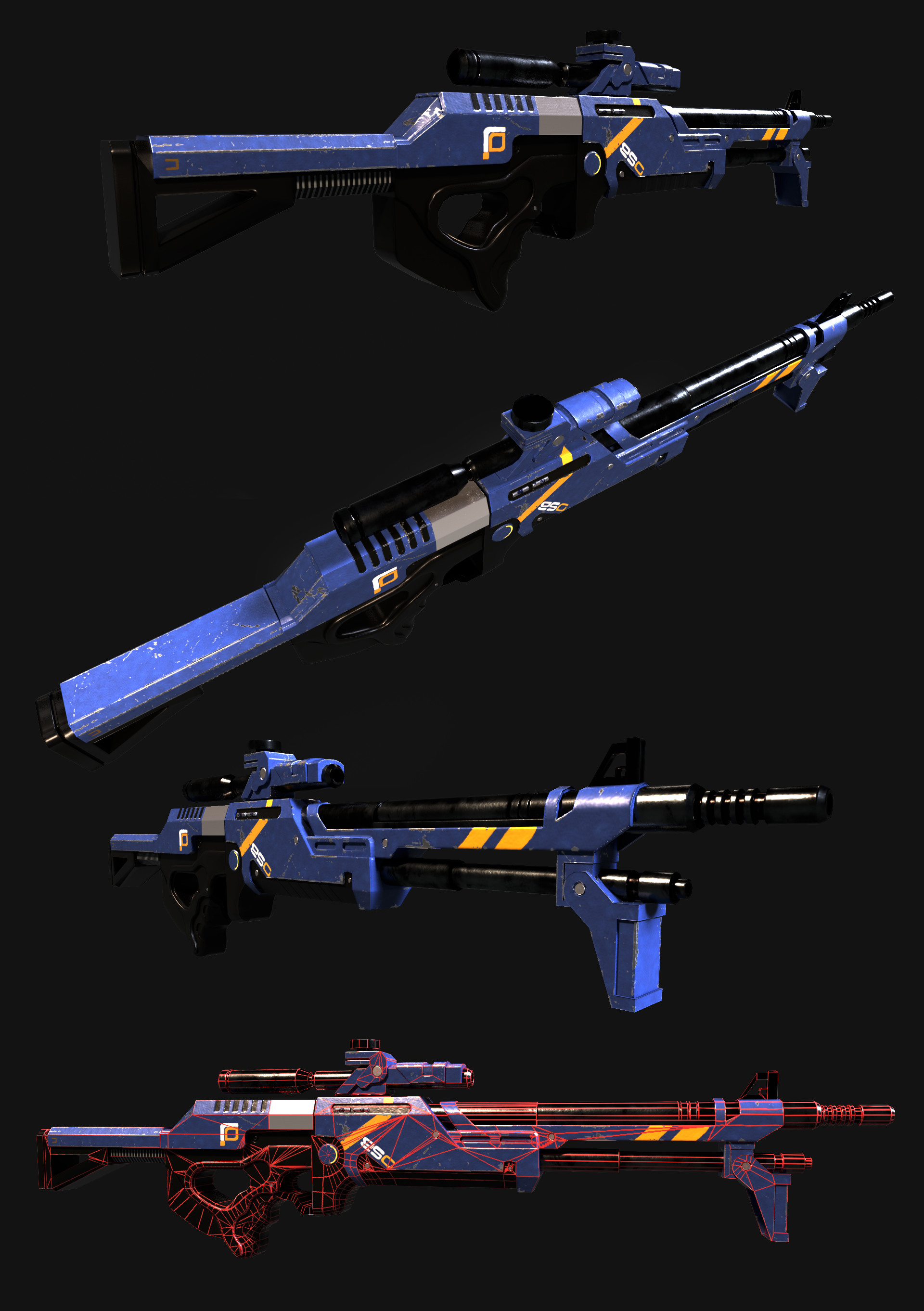 ArtStation - Weapon (Low Poly)