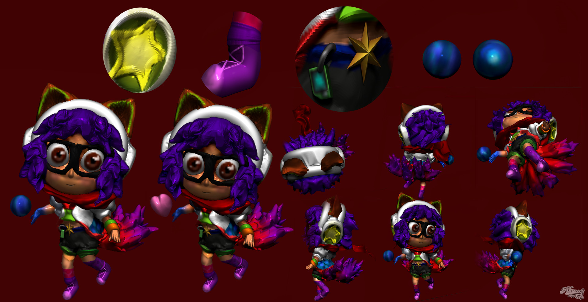 Evelyne - - Chibi arcade Ahri model