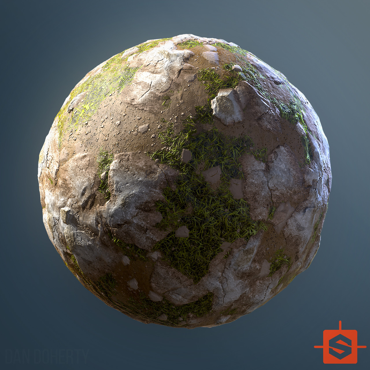 Dan Doherty - Rocky Grass and Dirt - Substance Designer