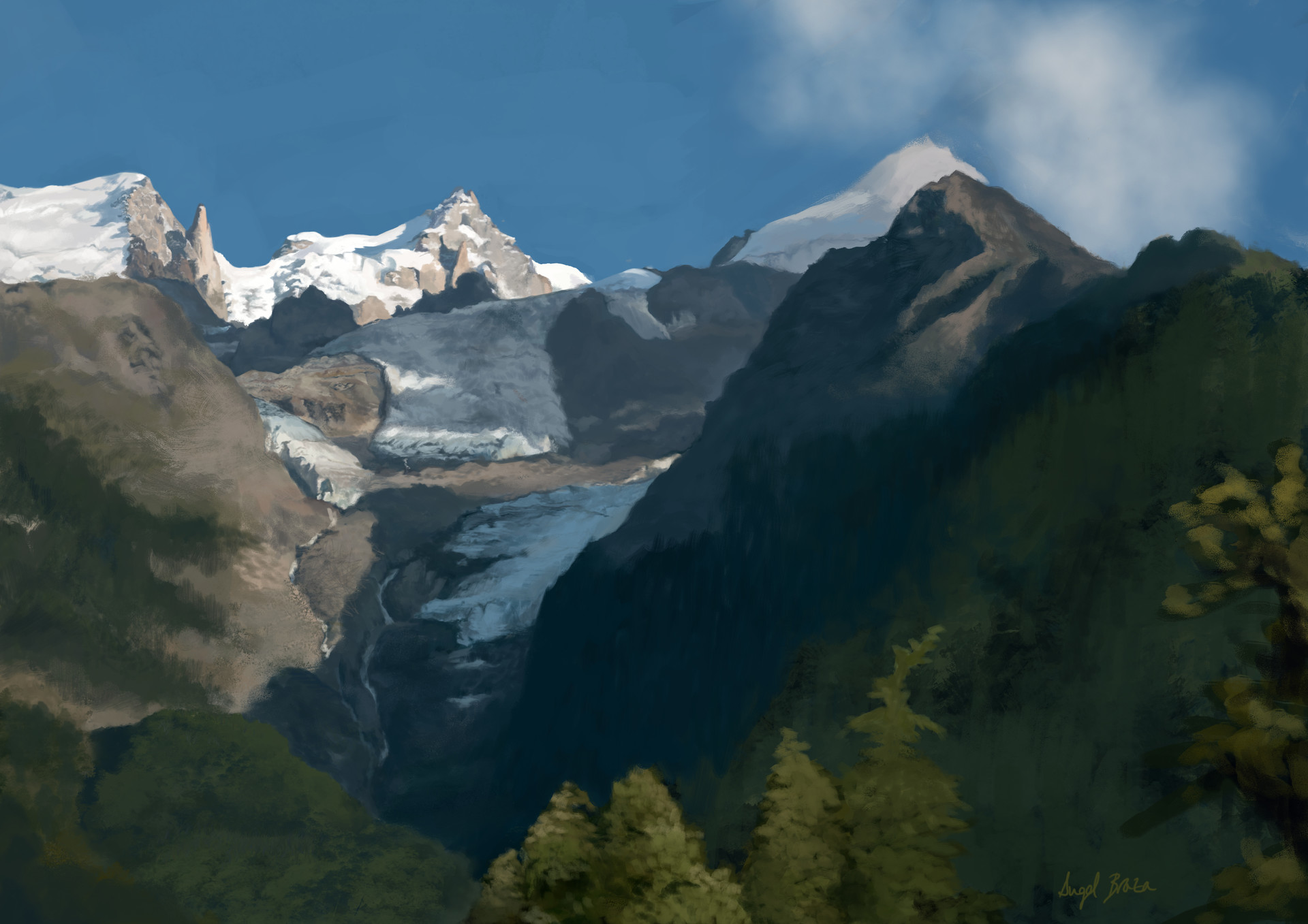 ArtStation - France inspired landscape