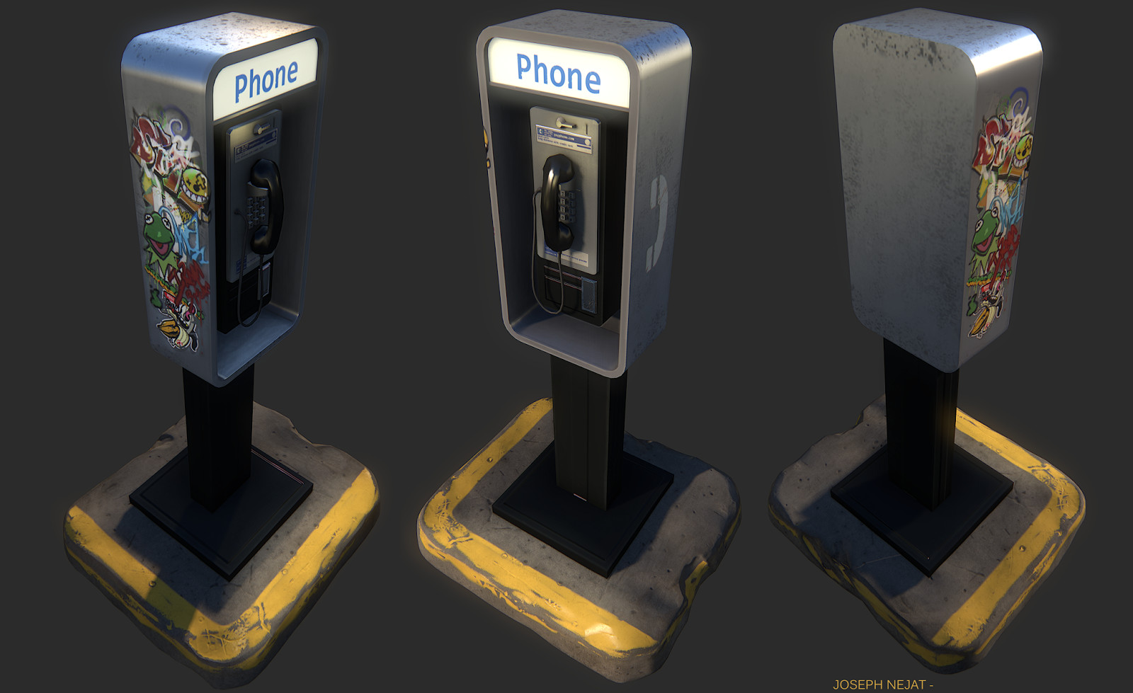 ArtStation - Retro public Phone