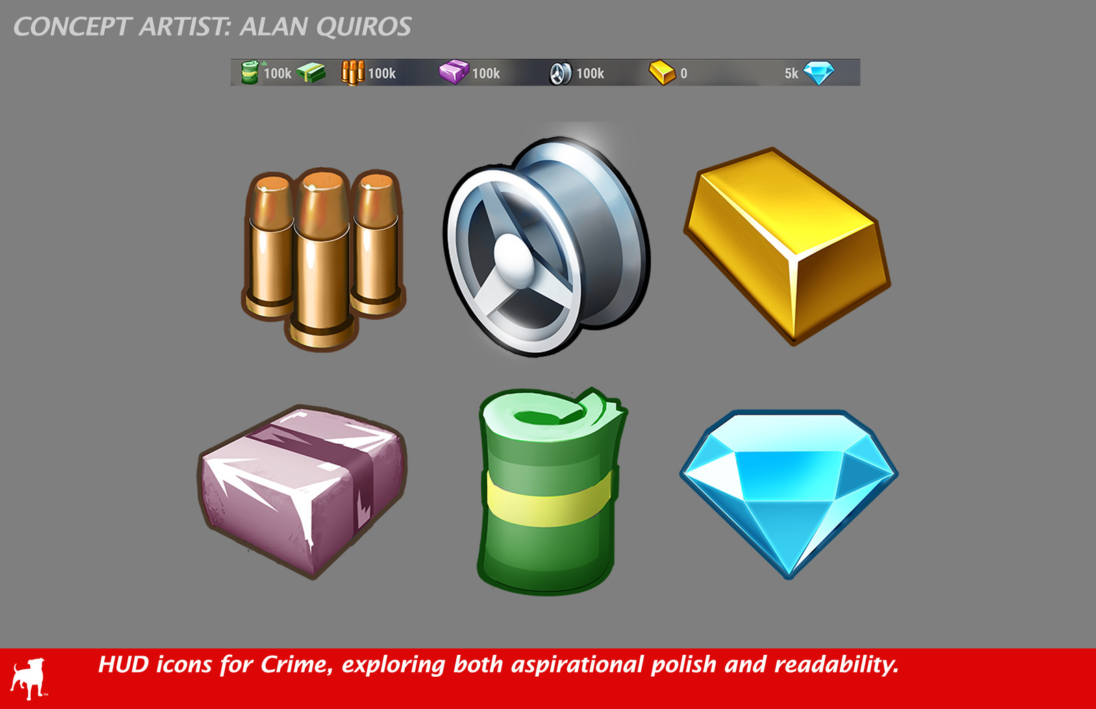 Alan Quiros - HUD icons for Crime