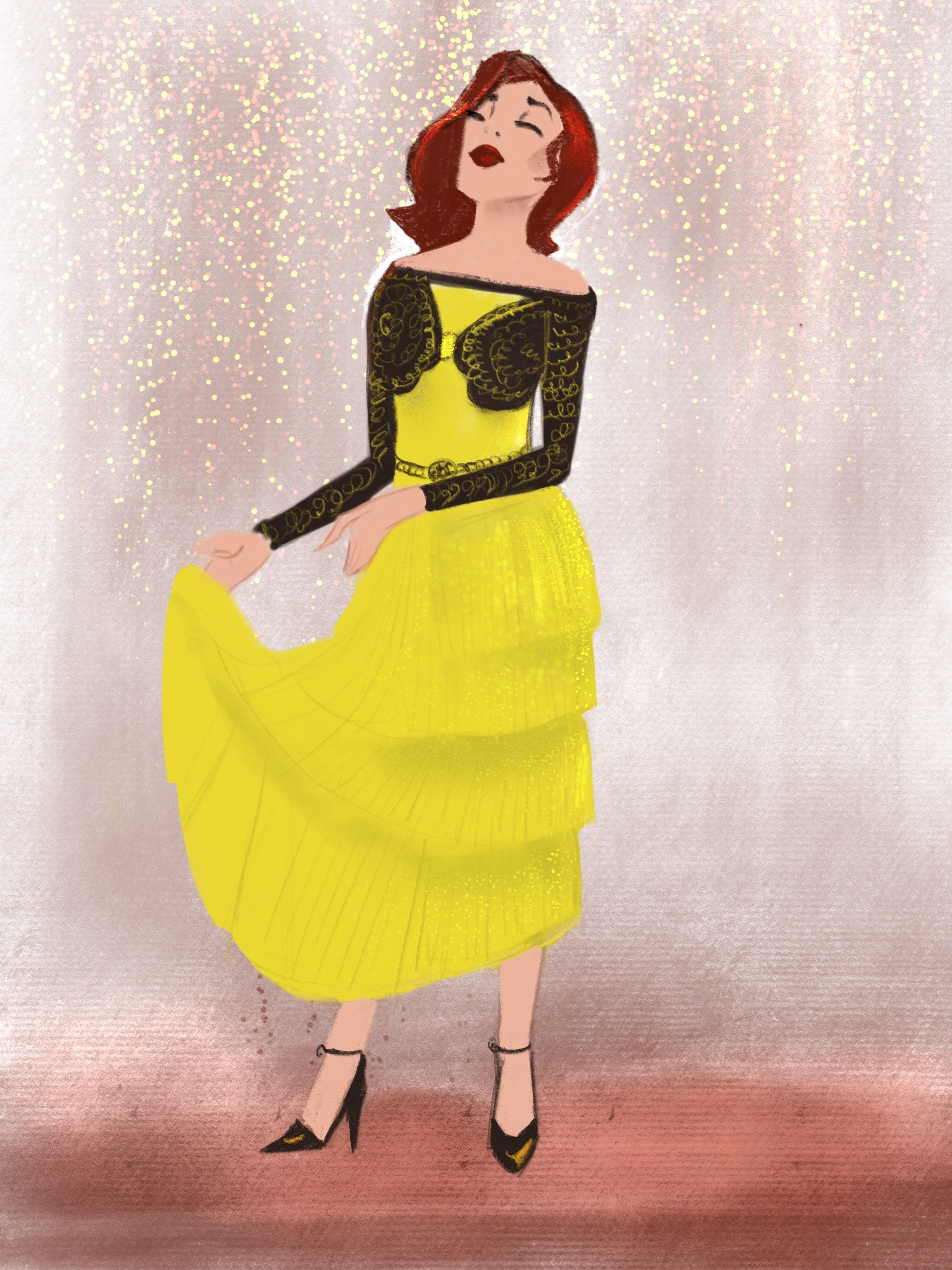 ArtStation - lady in a yellow