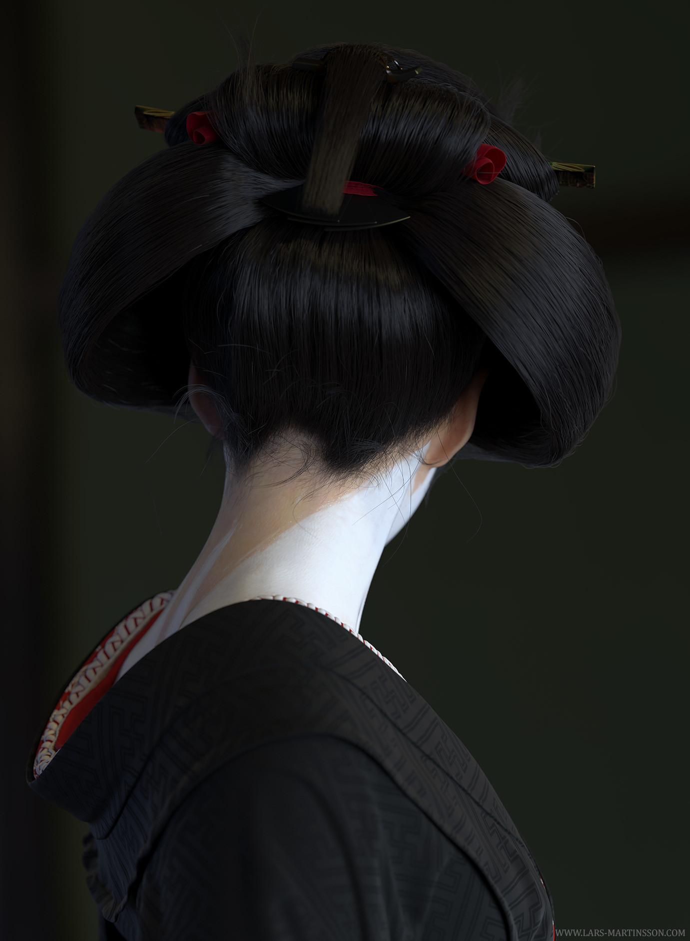 Geisha Hair Back